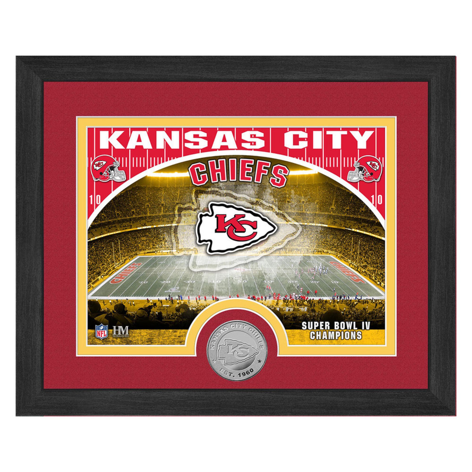 The Highland Mint Kansas City Chiefs 9x11 Single Coin Team Photo ...