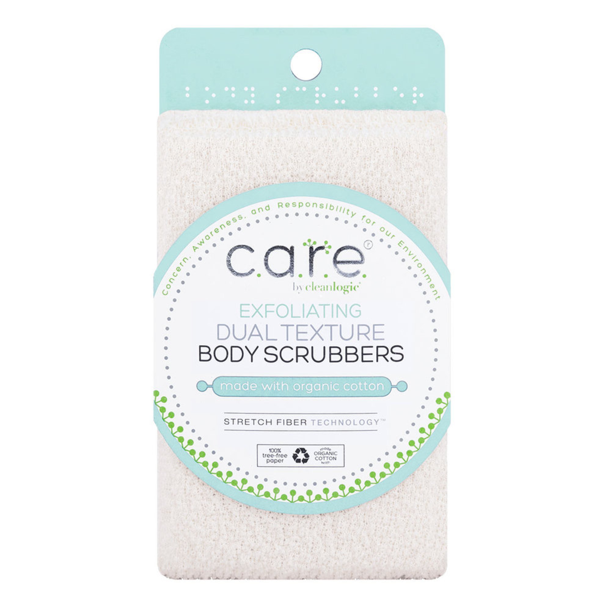 Cleanlogic Care Exfoliating Dual Texture Face Body Scrubbers 2pk ...