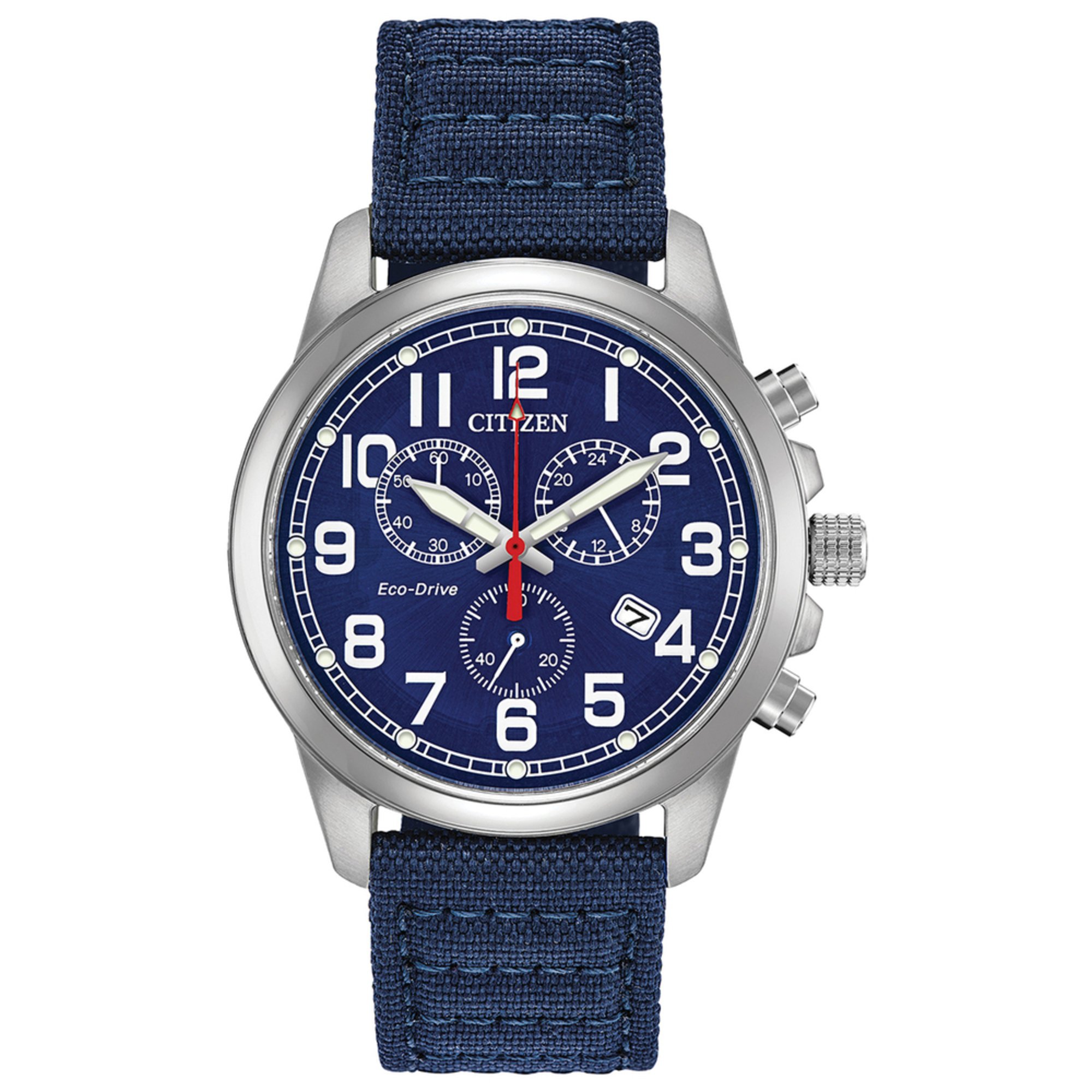 Citizen Eco-drive Men's Garrison Nylon Blue Strap, 39mm | Men's Watches ...