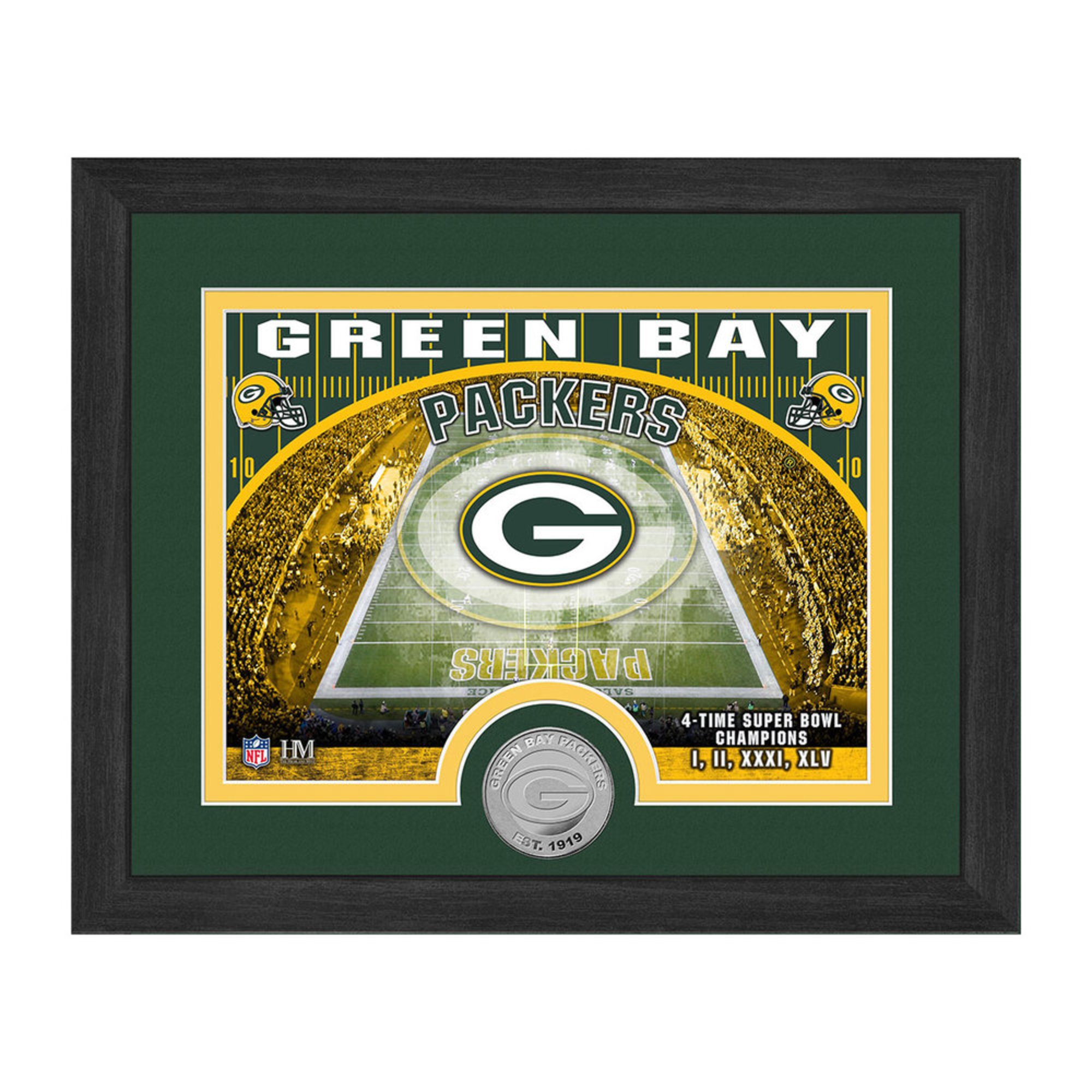 The Highland Mint Green Bay Packers 9x11 Single Coin Team Photo | Coin ...