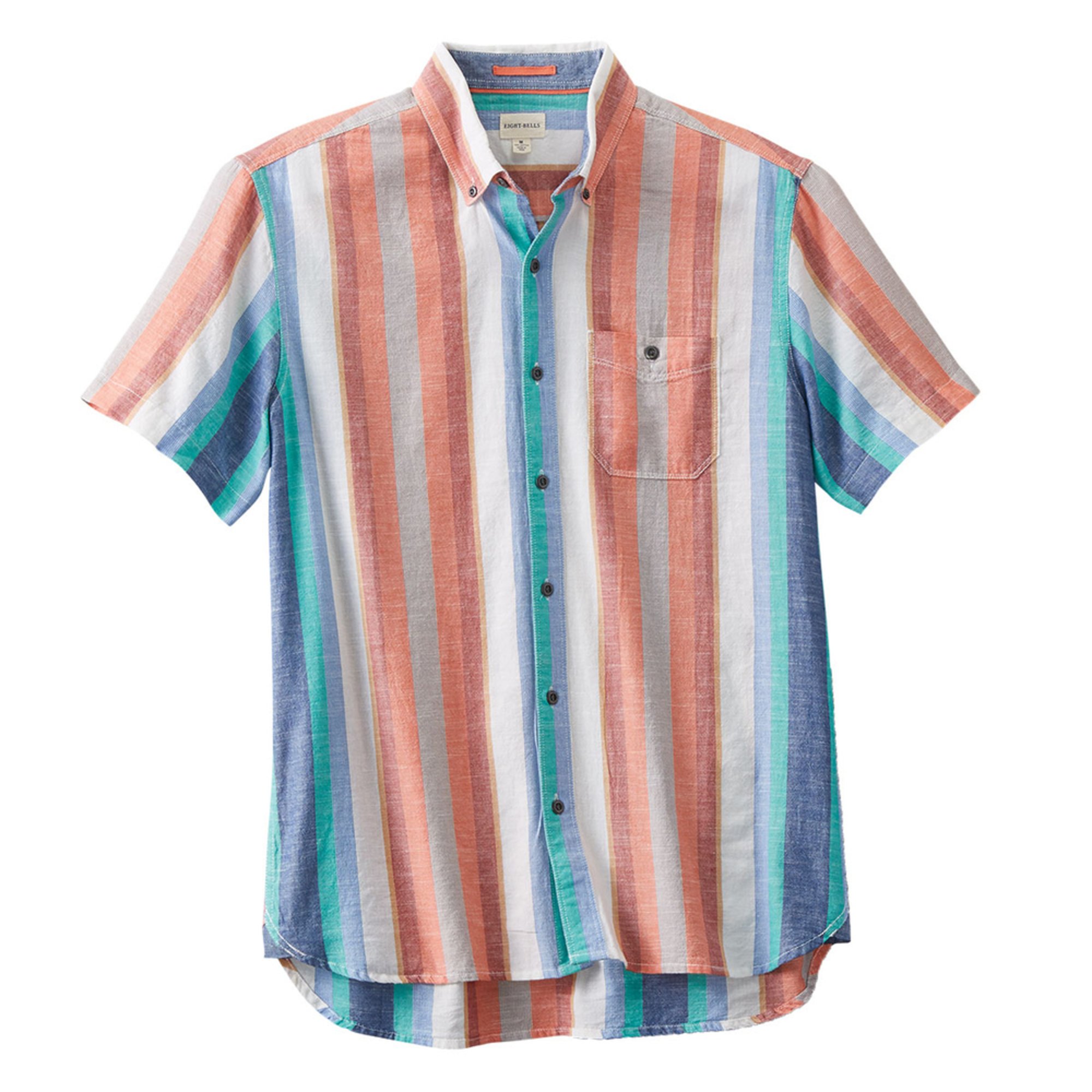 Eight Bells Men's Striped Linen Sportee | Men's Button Down Shirts ...