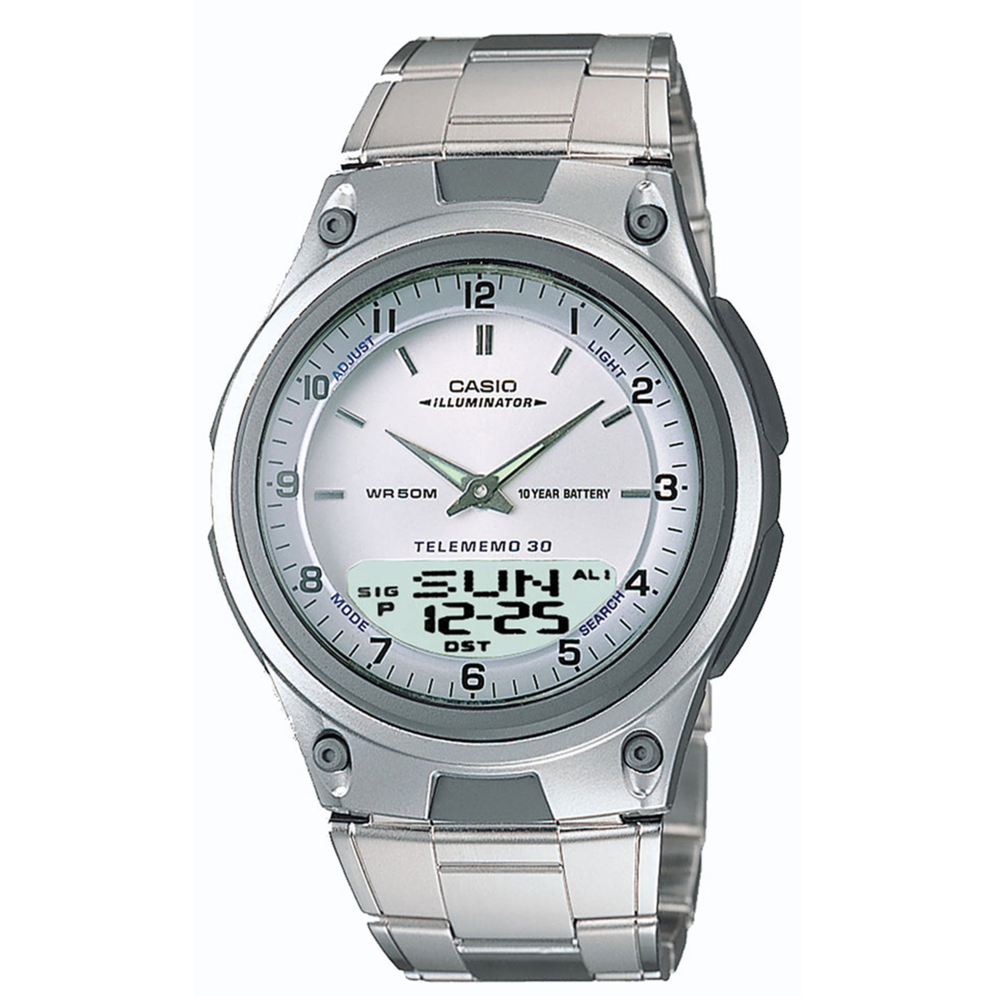 Casio Men's Grey Dial/silver Stainless Steel Strap Watch, 40mm | Men's ...