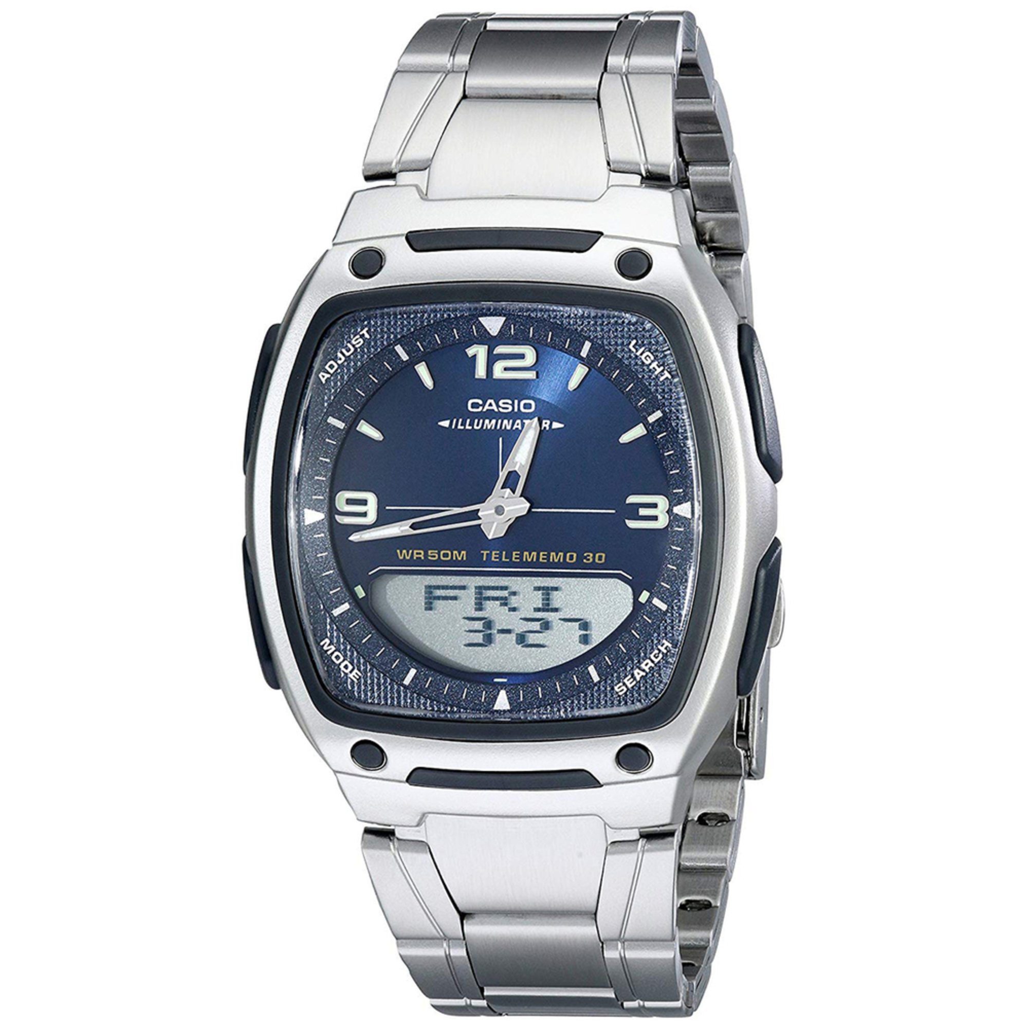 Casio Men's Grey Dial/silver Stainless Steel Strap Watch, 39mm | Men's ...