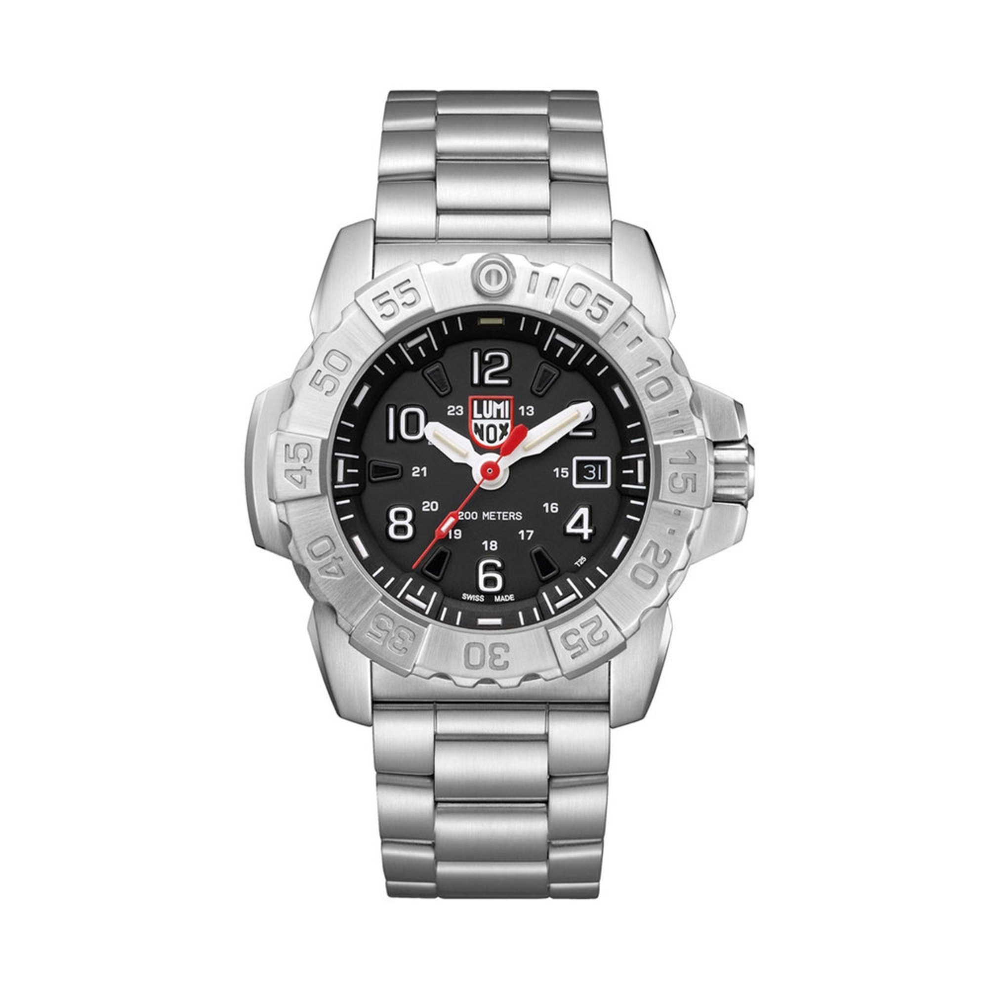 Luminox Men's Navy Seal Stainless Black Dial Bracelet Watch, 45mm | Men ...