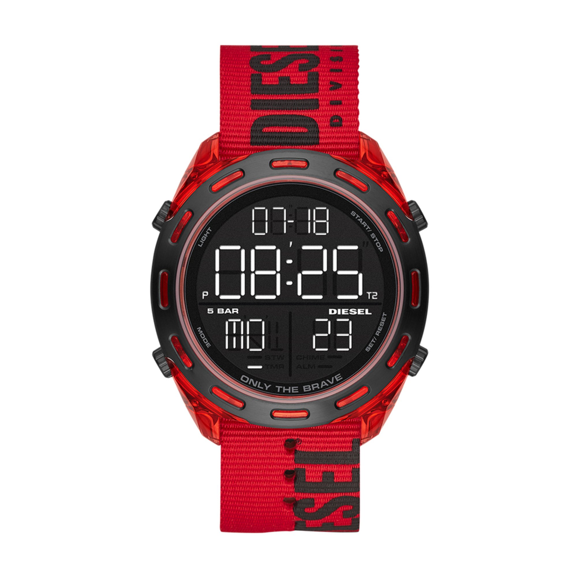 Diesel Men's Crusher Red Strap Watch, 46mm | Men's Watches ...