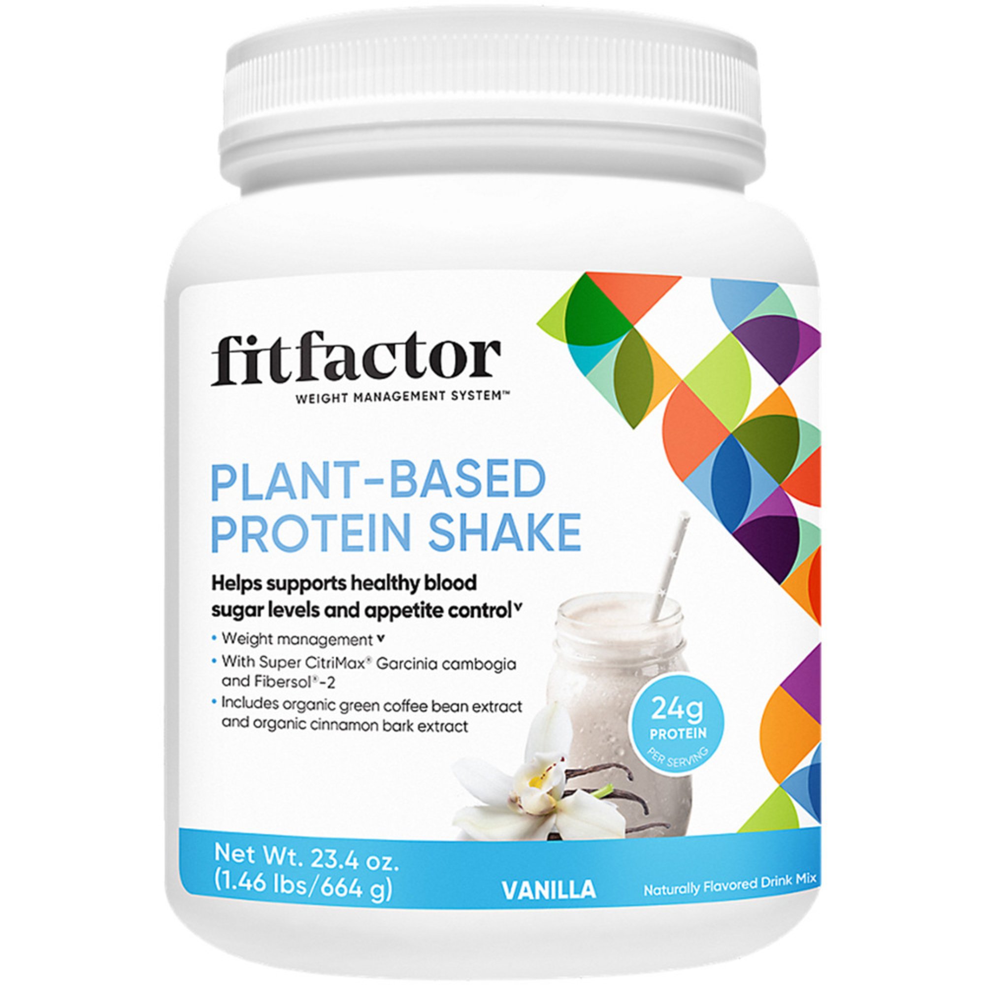 Fitfactor Plant-based Protein Shake - Vanilla 1.46lbs 16 Servings ...