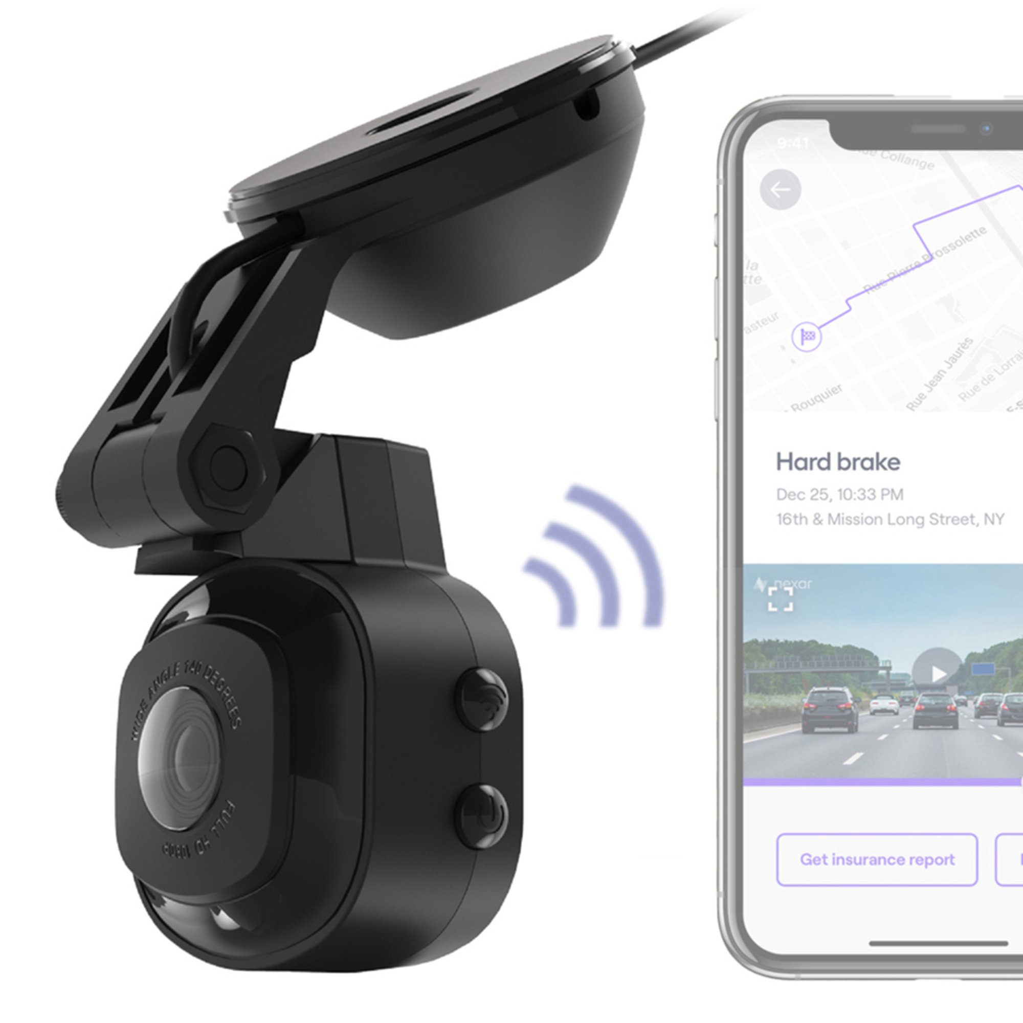 Scosche Nexar Smart Dash Cam W/ Suction Cup Base | Auto Mobile Power ...