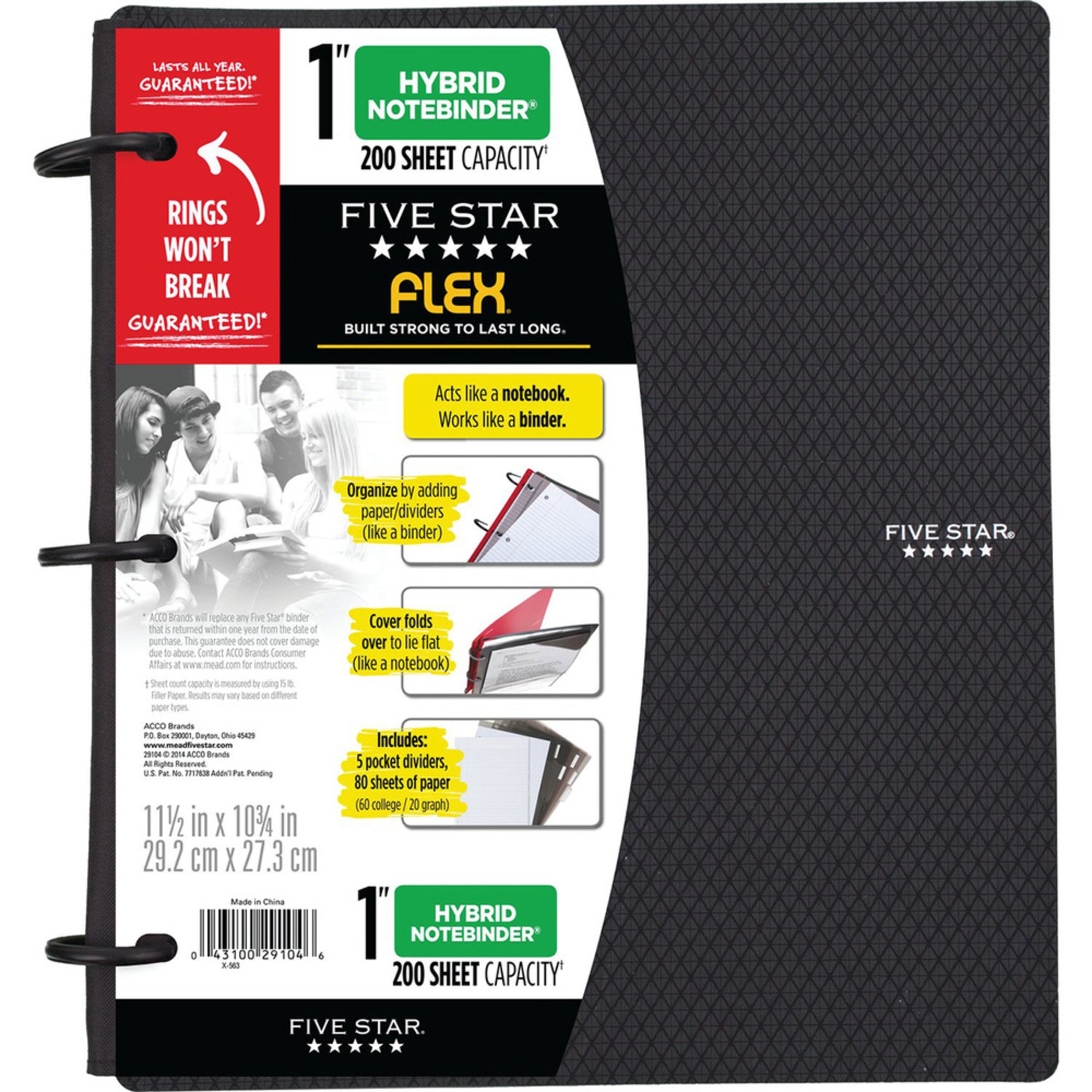 Five Star Flex Hybrid 1" Notebinder | Folders, Binders & Portfolios ...