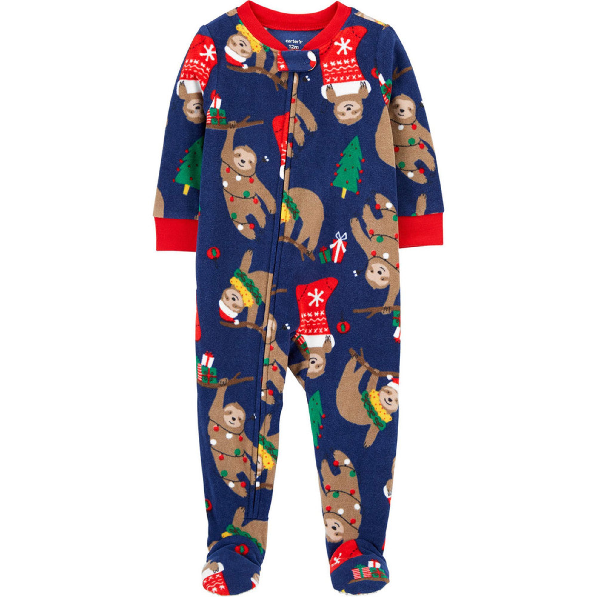 Carter's Toddler Boys' Sloth 1-piece Holiday Pajama | Little Boys' 2t-7 ...
