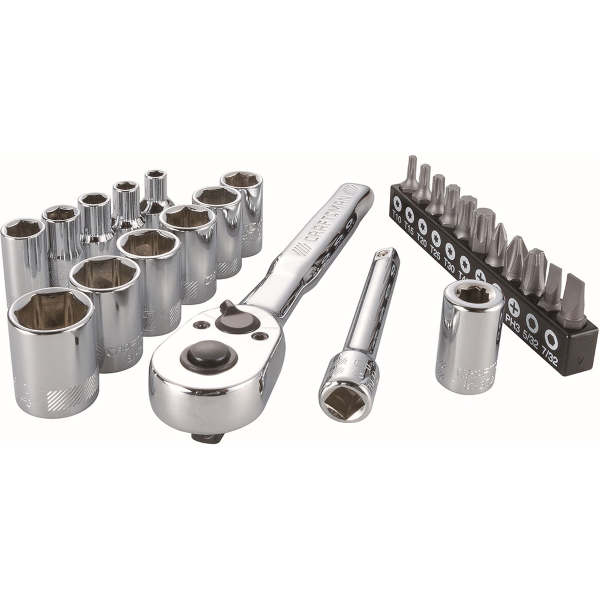 Craftsman 24-piece 1/4" Drive 6 Point Sae Mech Tool Set | Hand Tools | General Hardware - Shop ...