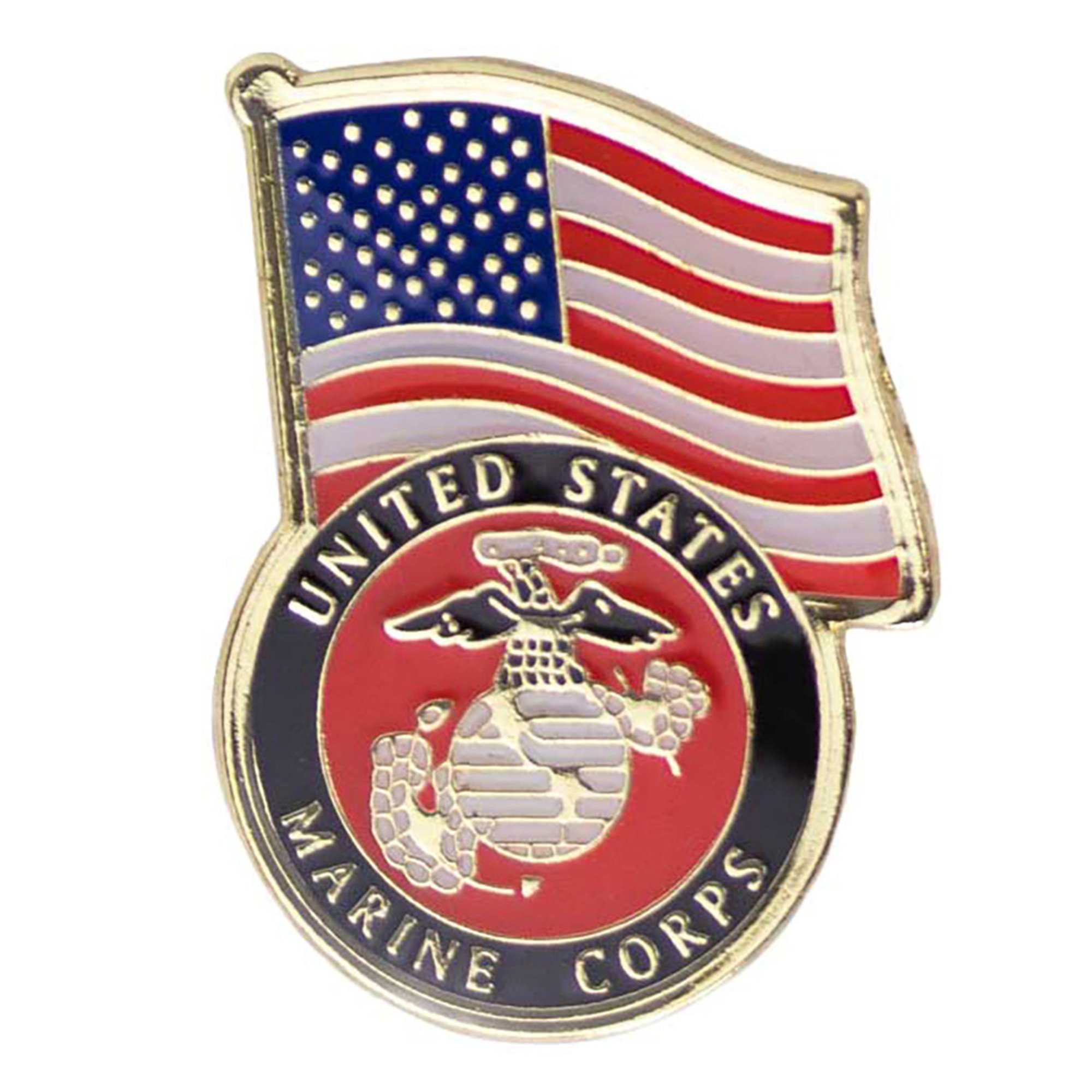 Usmc Lapel Pin U.s.flag And Ega Emblem | Miscellaneous | Military ...