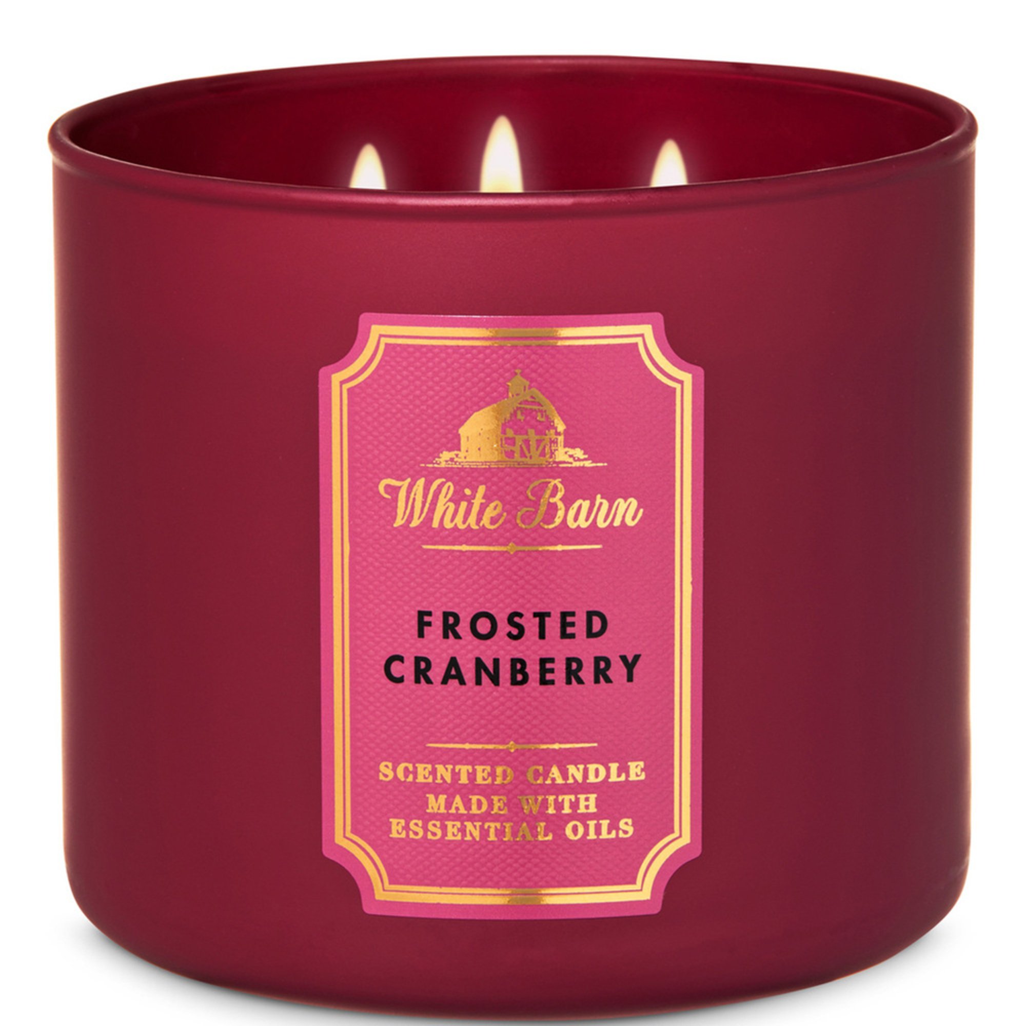 Bath And Body Works White Barn 3 Wick Candle - Frosted Cranberry ... Bath And Body Works White Barn 3 Wick Candle - Frosted Cranberry ...