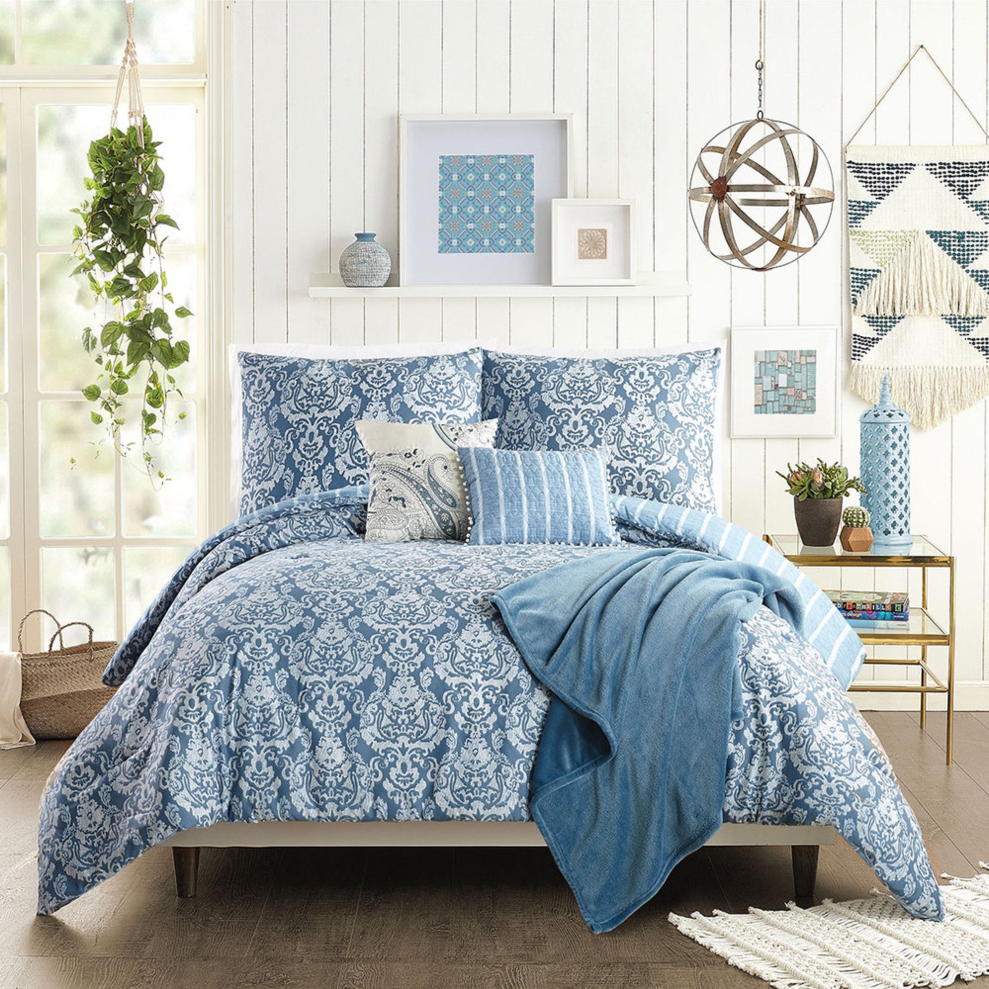 Jessica Simpson Tonal Damask 6-piece Comforter Set | Comforter Sets ...