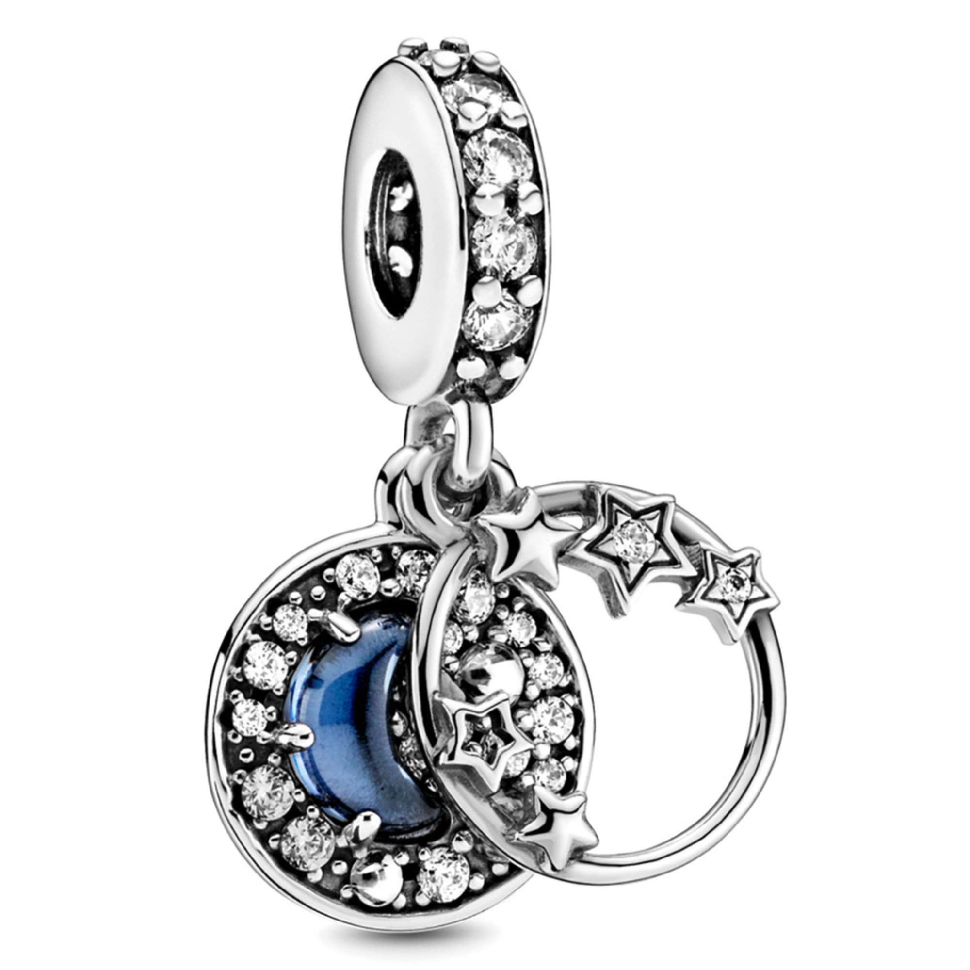 Pandora Blue Night Sky Crescent Moon And Stars Charm | Charms - Shop ...