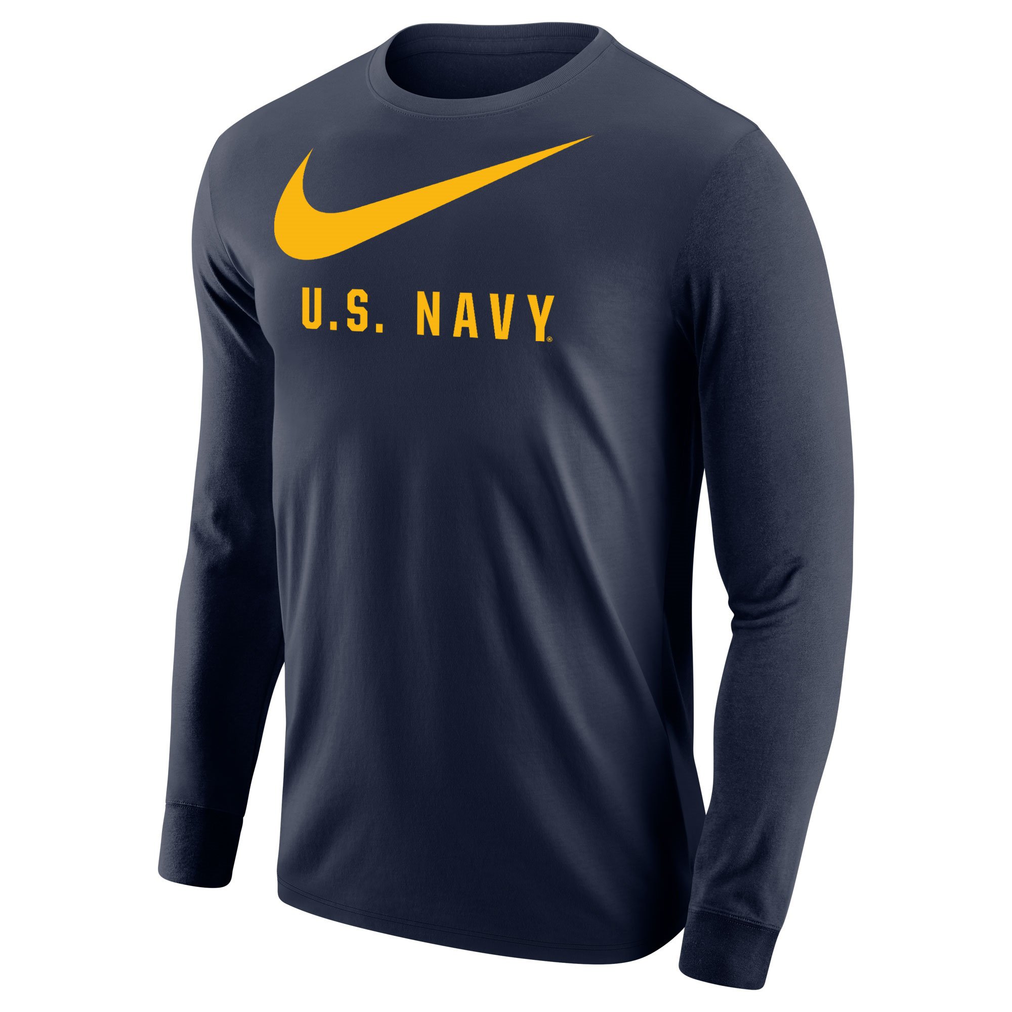Nike Men's Usn Swoosh Long Sleeve Tee | Men's Navy Pride Tees ...