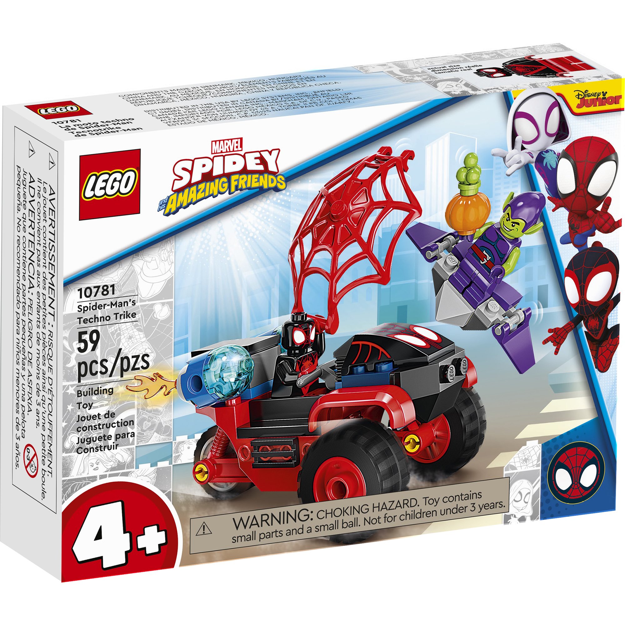 Lego Super Heroed Miles Morales Spider-mans Techno Trike (10781 ...