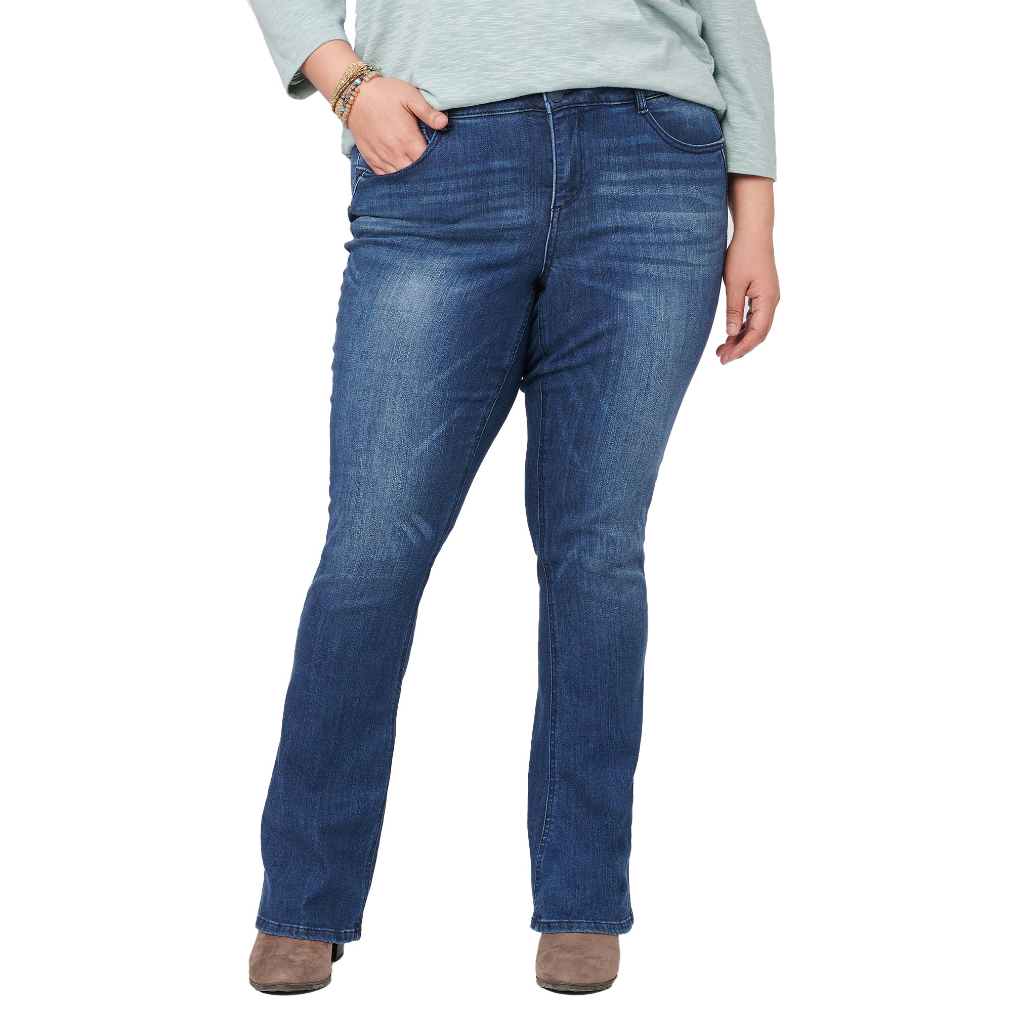 Democracy Women's Absolution Itty Bitty Boot Denim Jeans | Women's ...