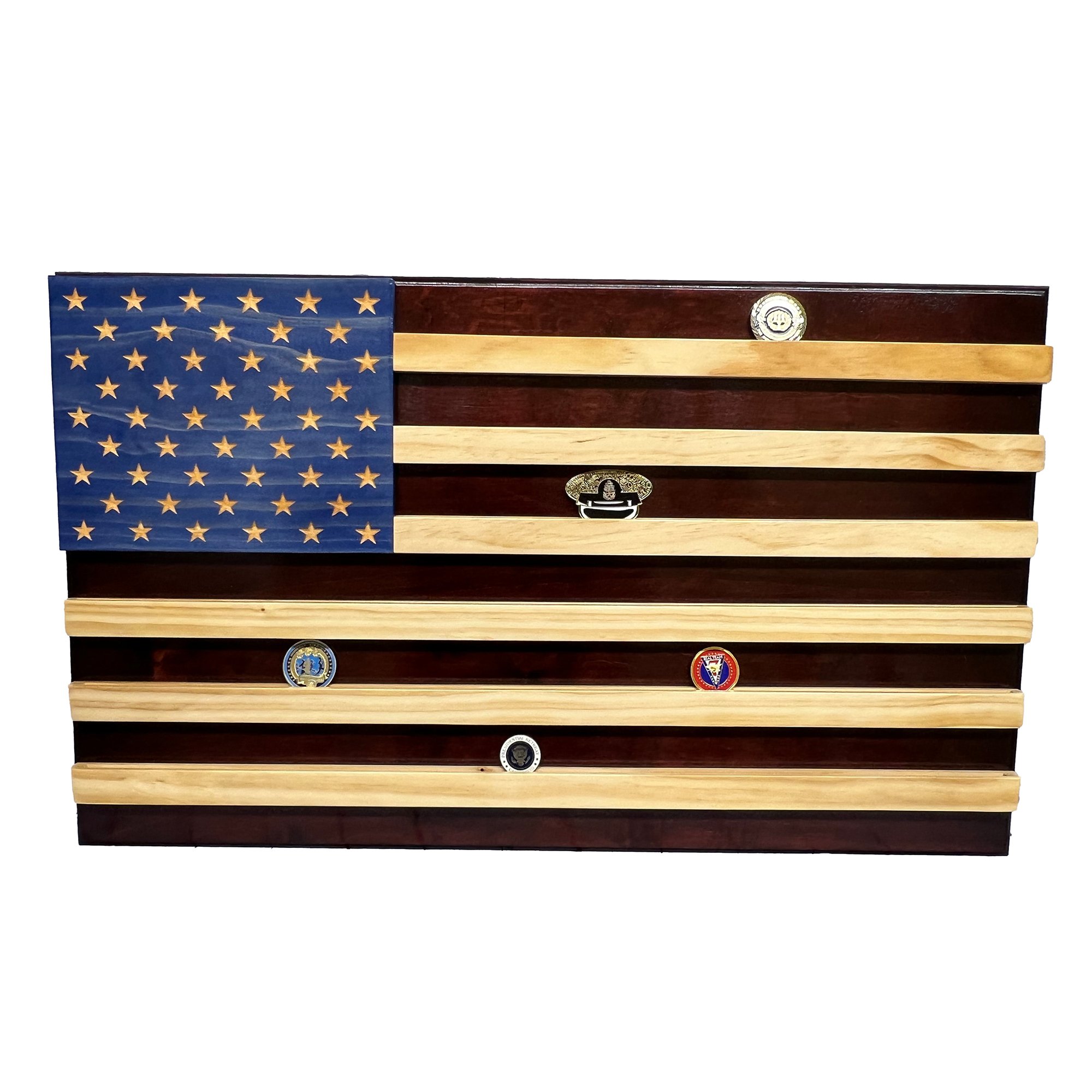 Custom Coin Holders The Patriot Flag Coin Wall Mount (large) | Navy ...