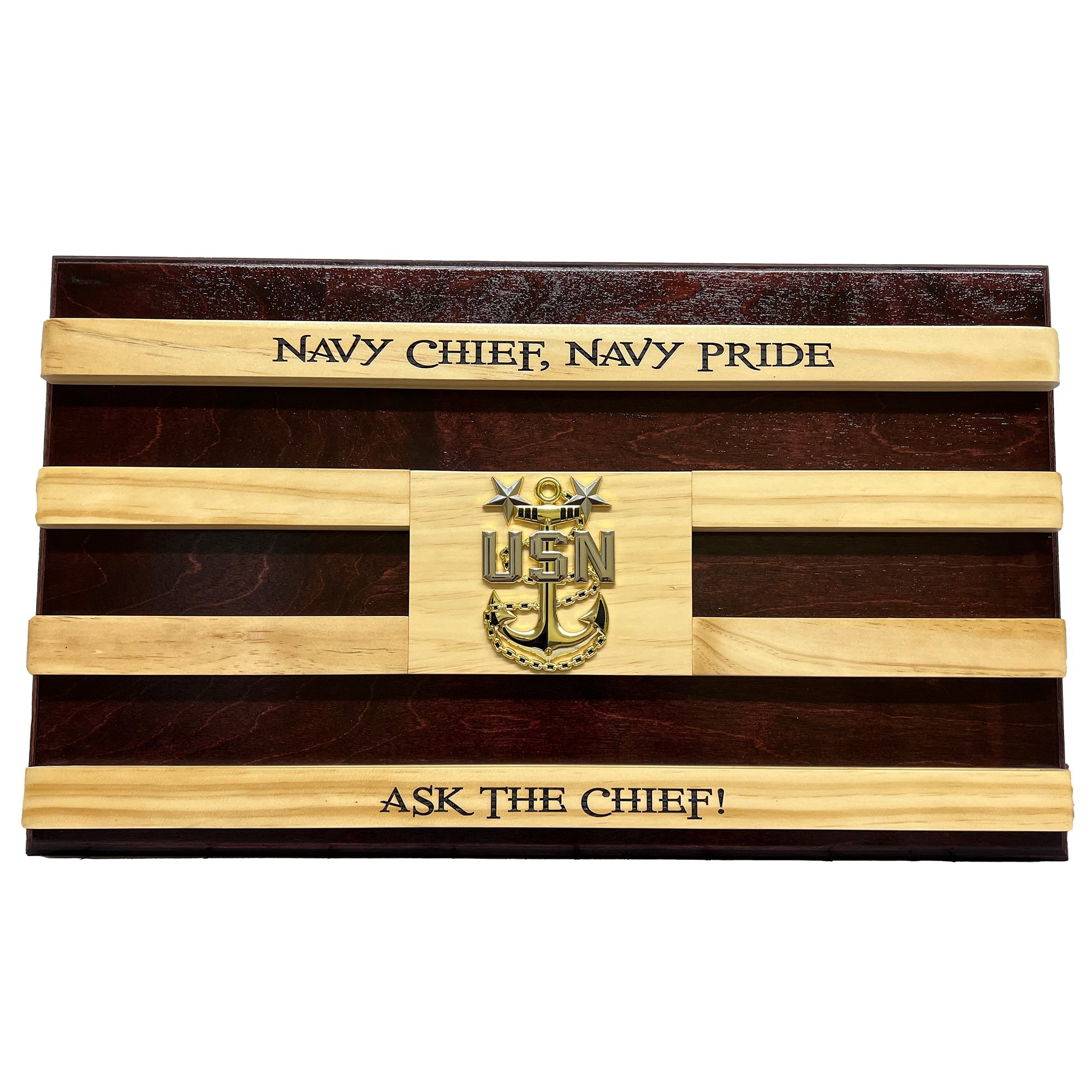 Custom Coin Holders Master Chief Petty Officer Engraved Flag Wall-mount ...