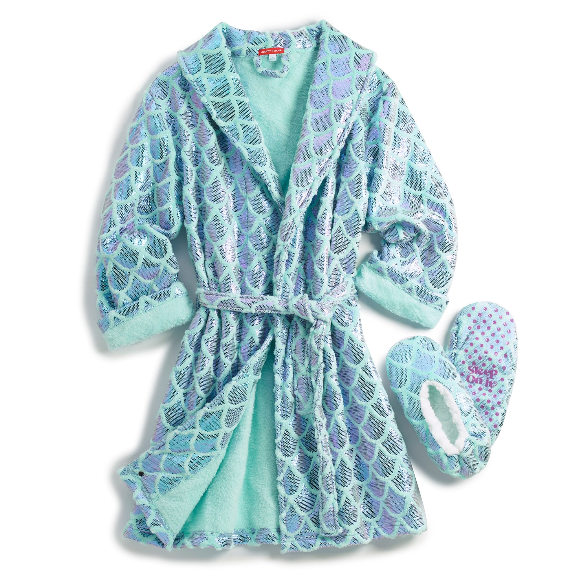 Liberty And Valor Little Girls Robe With Slipper Set | Kids' Sleepwear ...