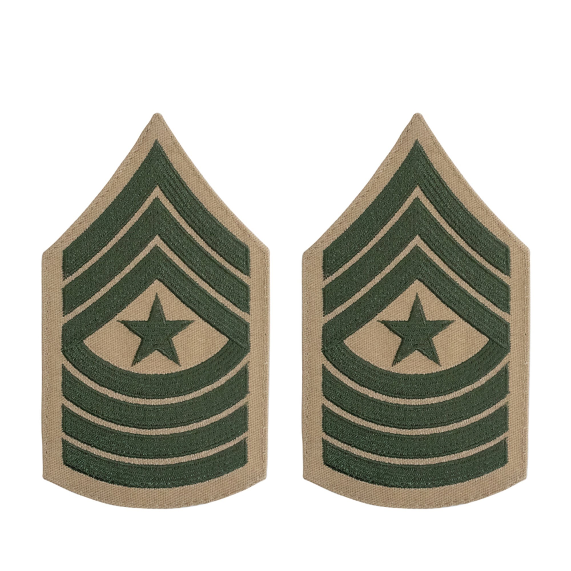 Usmc Women's Chevron Green On Khaki Sgtmaj | Rank Insignia | Military ...