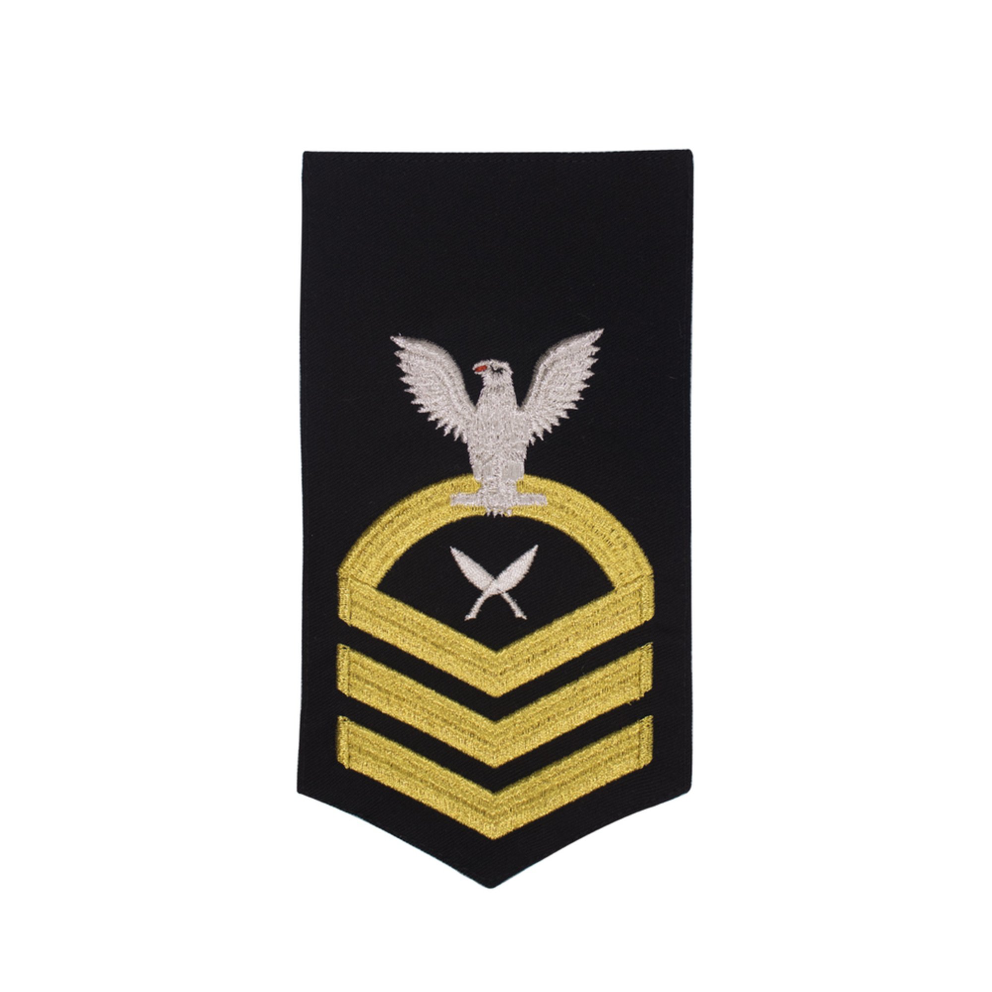 Men's E7 (ync) Rating Badge In Standard Gold On Blue Poly/wool For ...