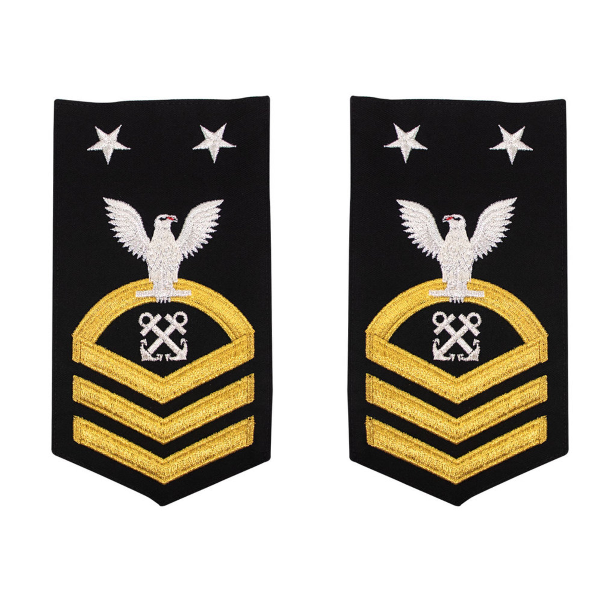 Men's E9 (bmcm) Rating Badge In Standard Gold On Blue Poly/wool For ...