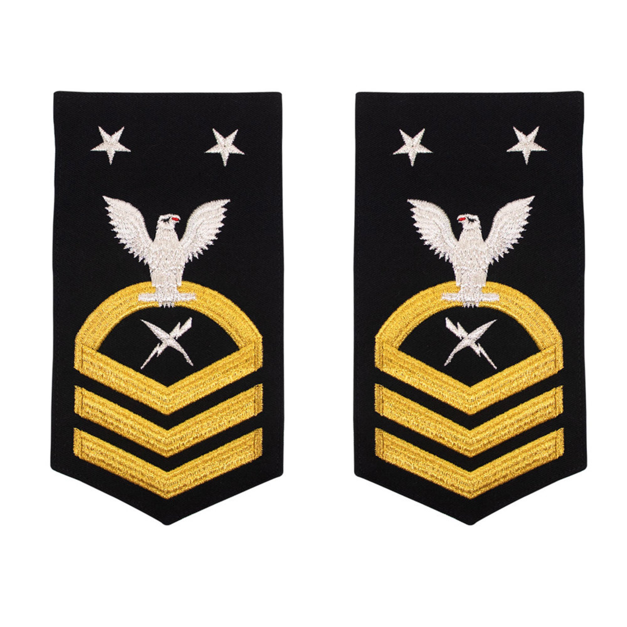 Men's E9 (ctcm) Rating Badge In Standard Gold On Blue Poly/wool For ...