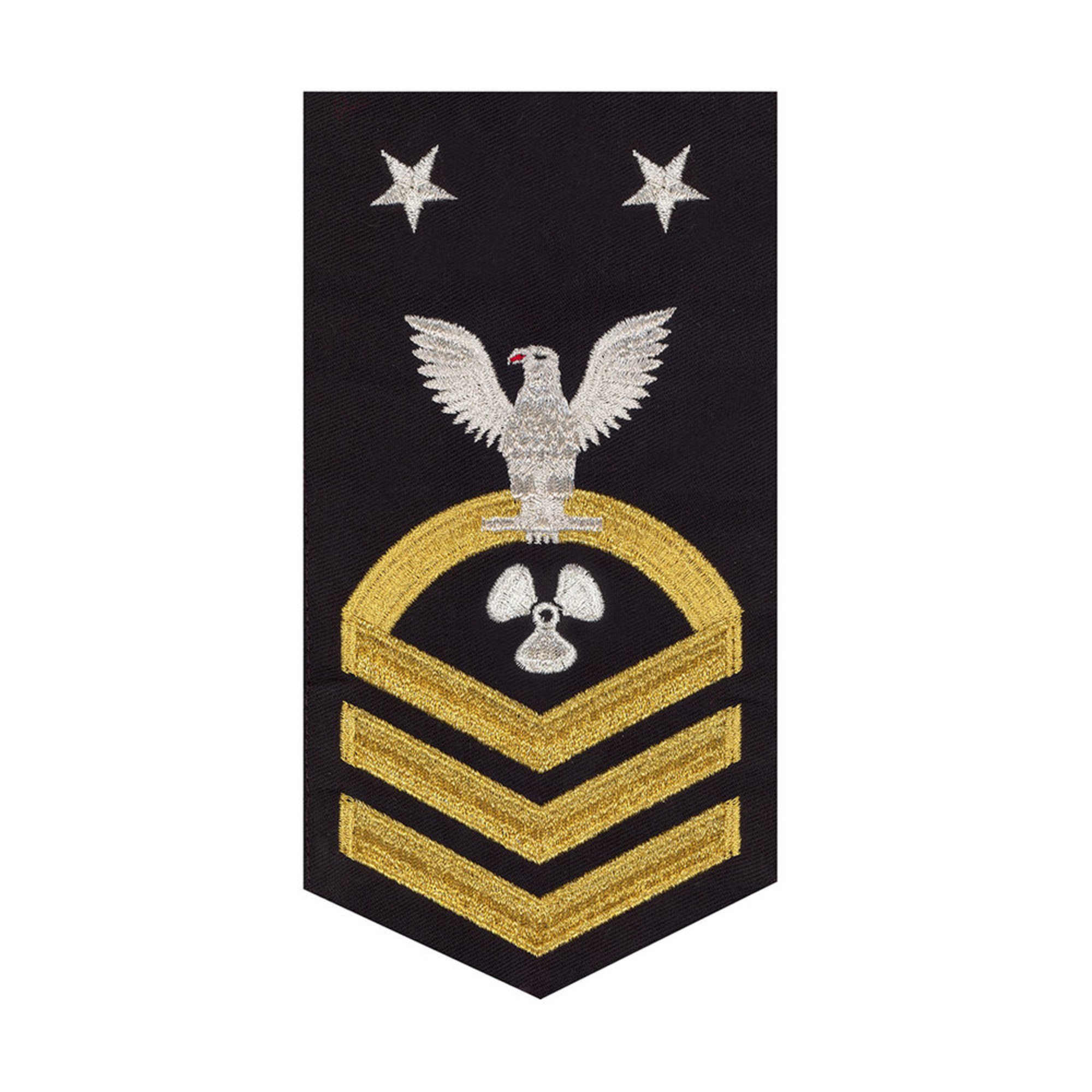 Men's E9 (mmcm) Rating Badge In Standard Gold On Blue Poly/wool For ...