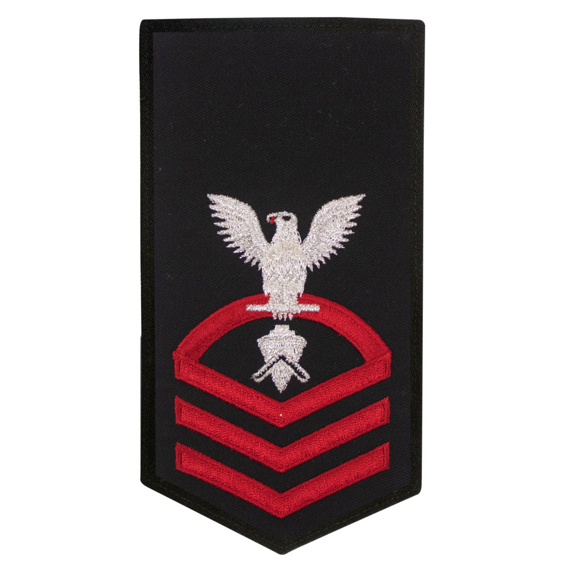 Women's E7 (buc) Rating Badge In Standard Red On Blue Poly/wool For ...