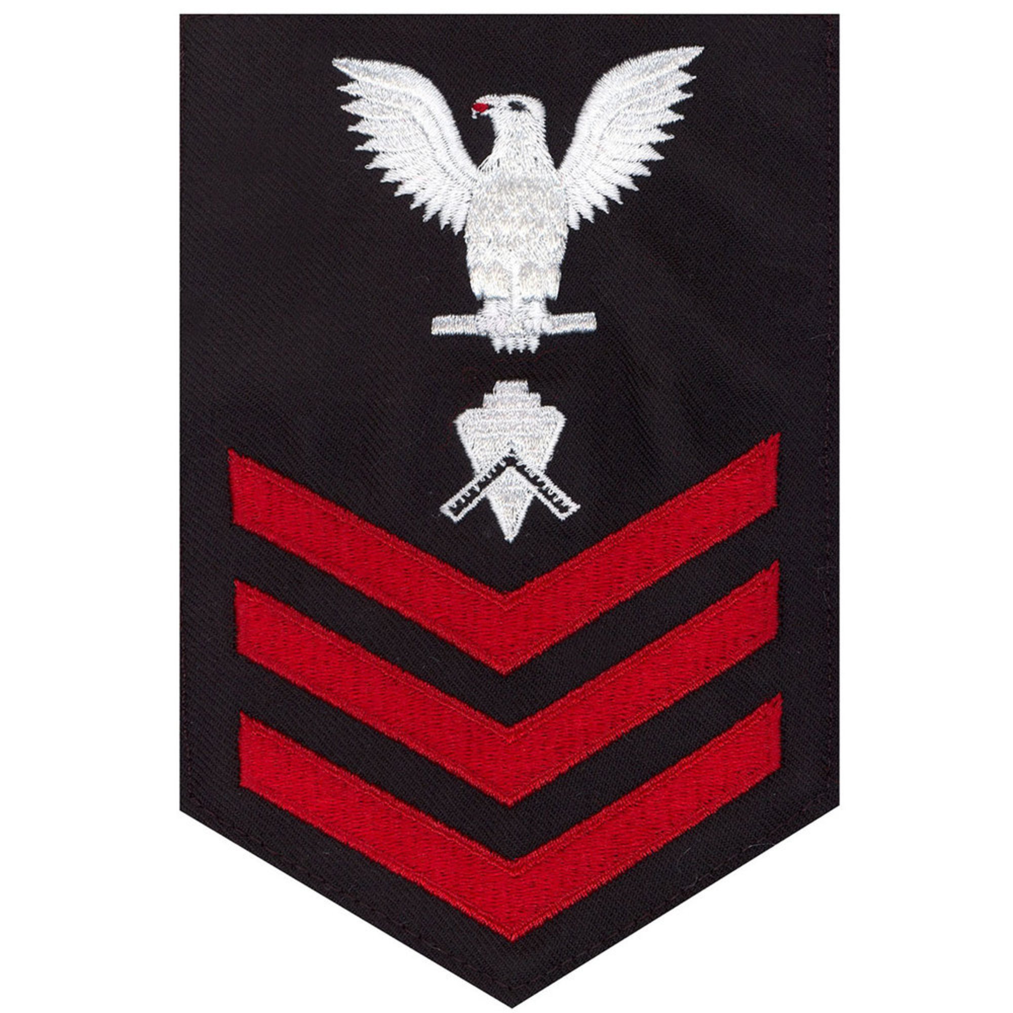 Men's E4-e6 (bu1) Rating Badge In Standard Red On Blue Serge Wool For ...