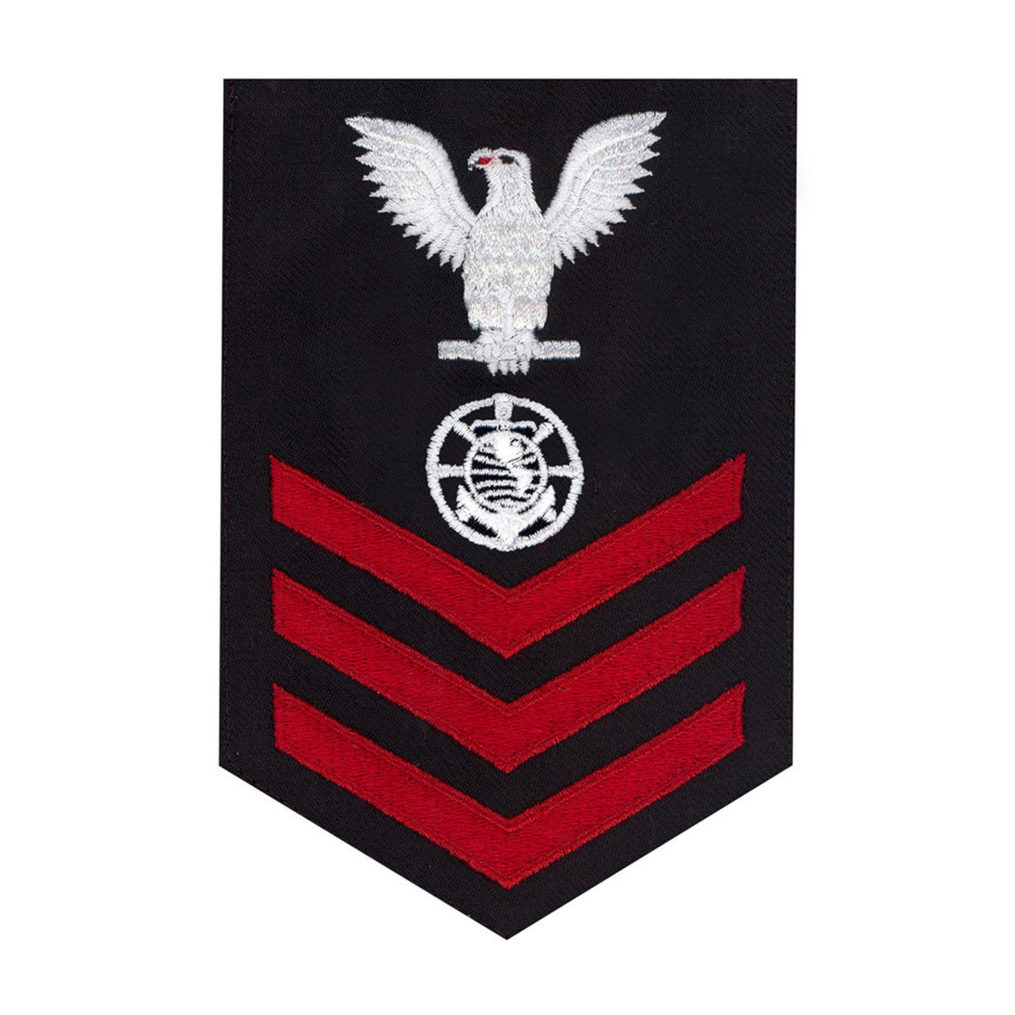 Men's E4-e6 (rp1) Rating Badge In Standard Red On Blue Serge Wool For ...