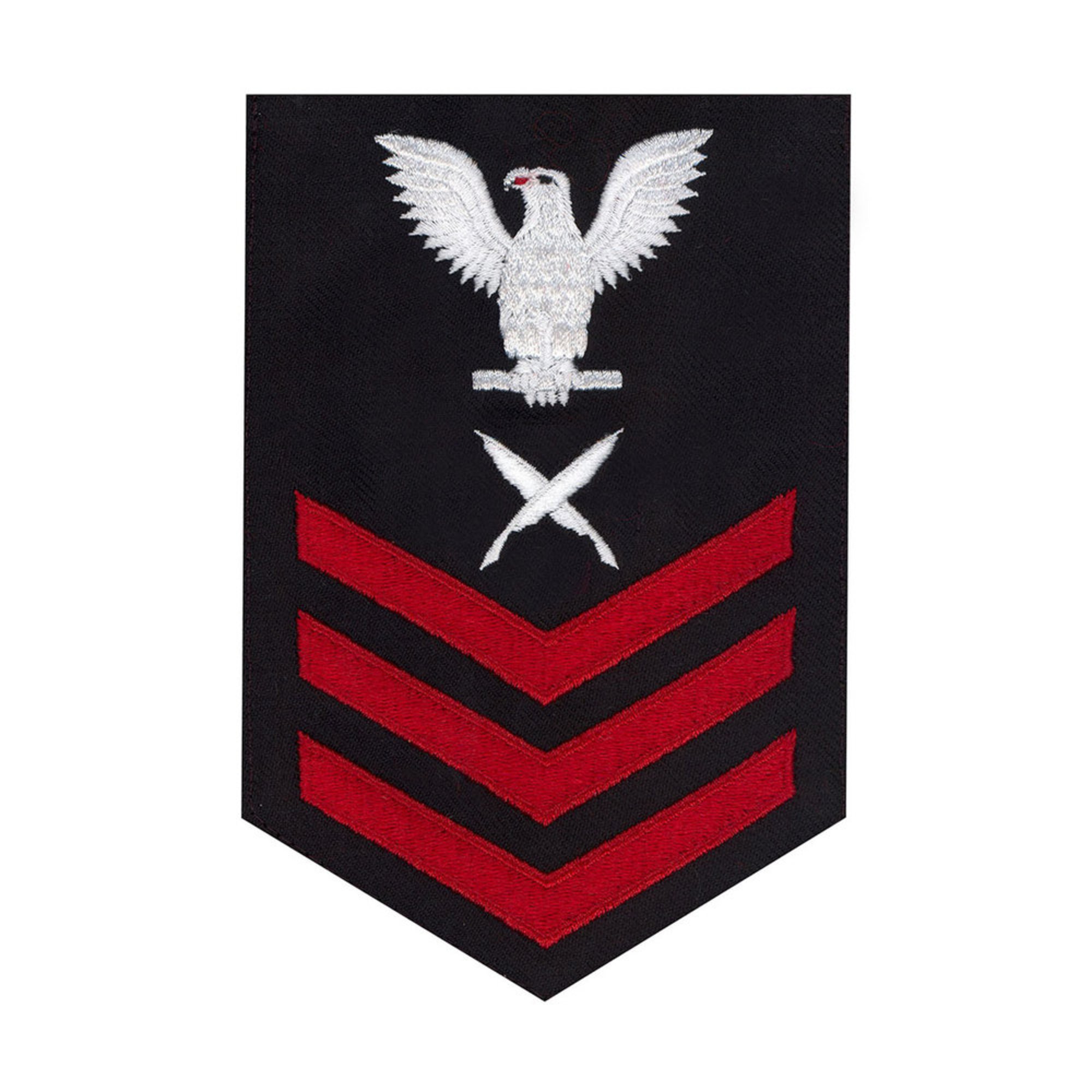 Men's E4-e6 (yn1) Rating Badge In Standard Red On Blue Serge Wool For ...