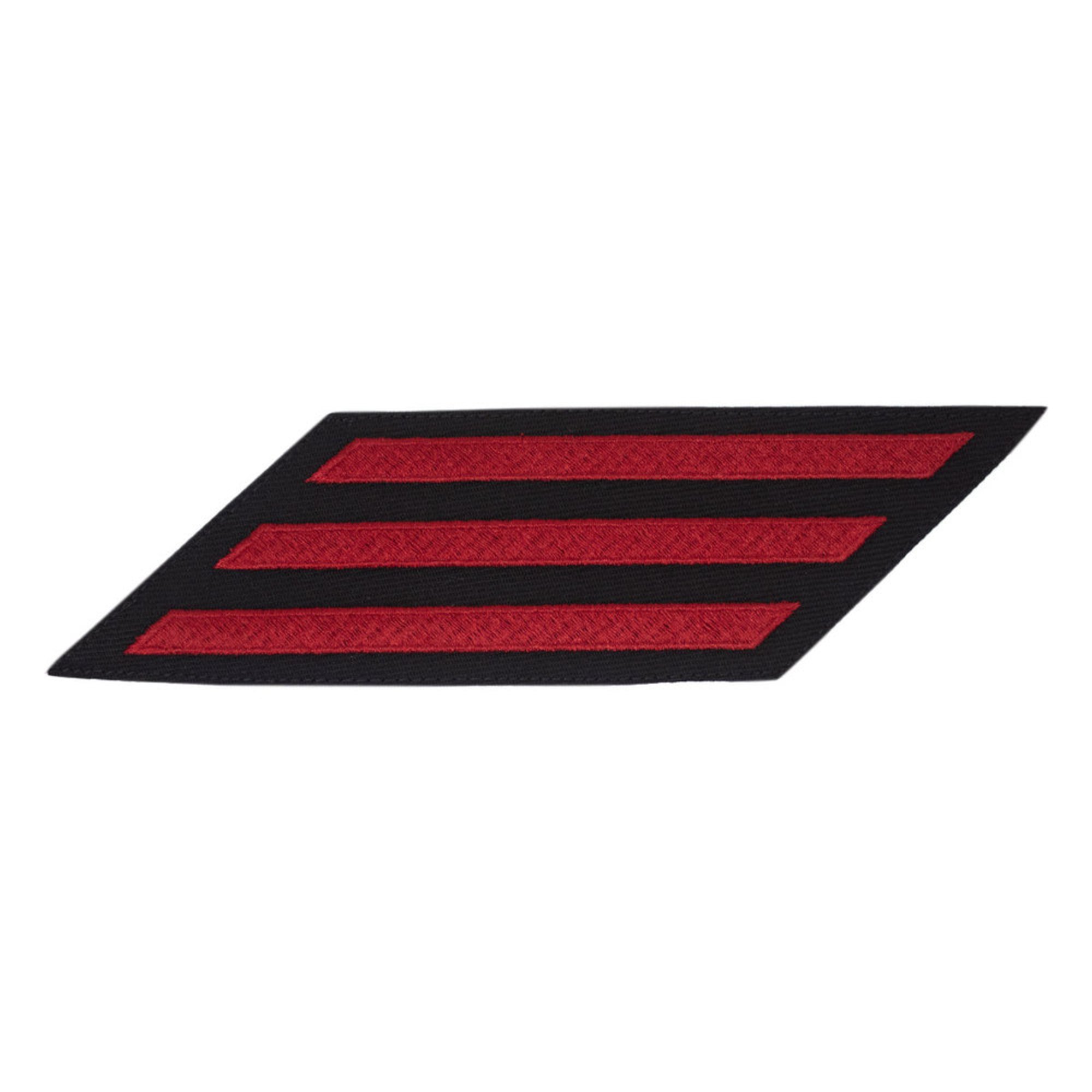 Men's Enlisted Service Stripe Set-3 On Standard Red On Blue Serge Wool ...