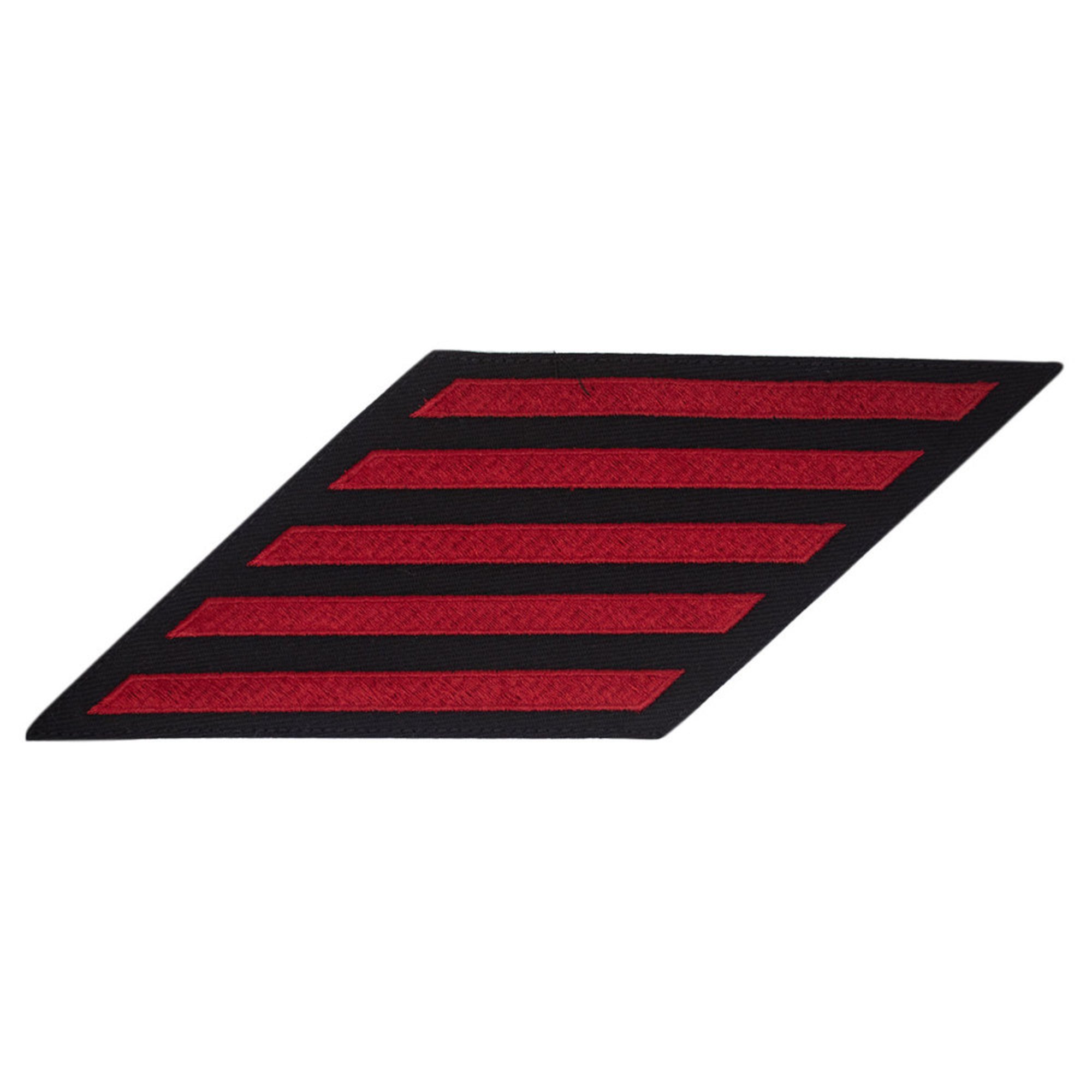 Men's Enlisted Service Stripe Set-5 On Standard Red On Blue Serge Wool ...