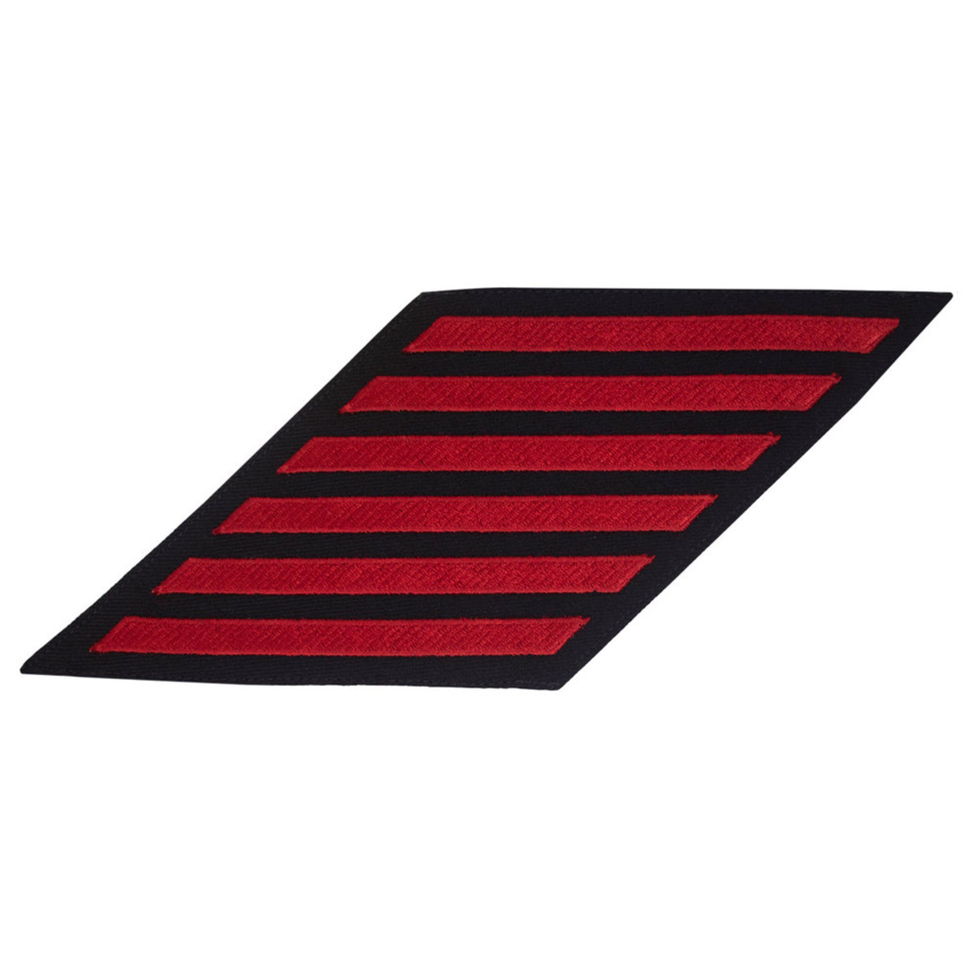 Men's Enlisted Service Stripe Set-6 On Standard Red On Blue Serge Wool ...