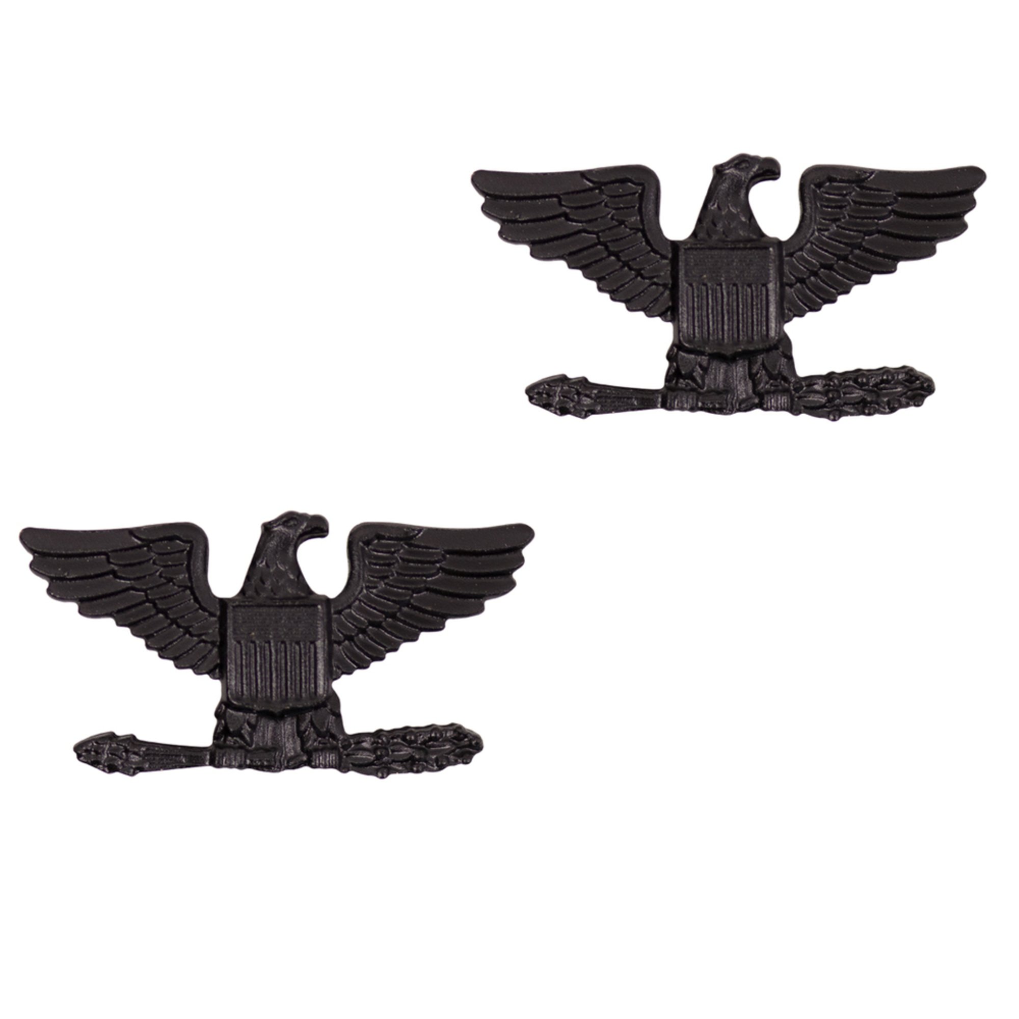 Collar Device Subdued Black Metal Capt | Collar Devices | Military ...