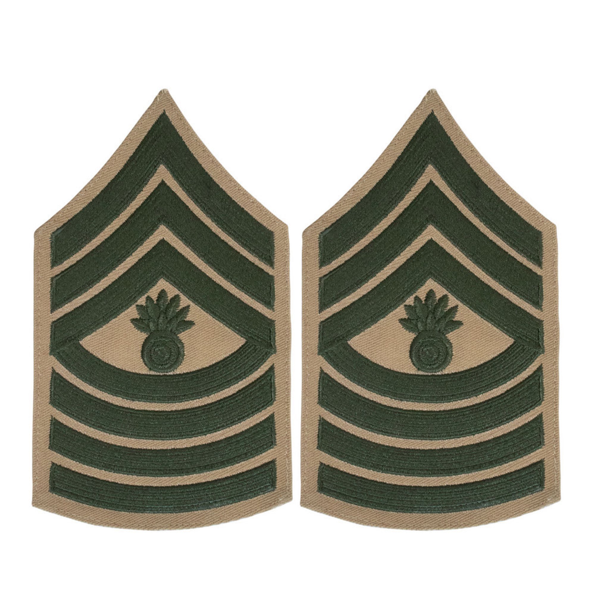 Usmc Men's Chevron Green On Khaki Mgysgt | Rank Insignia | Military ...