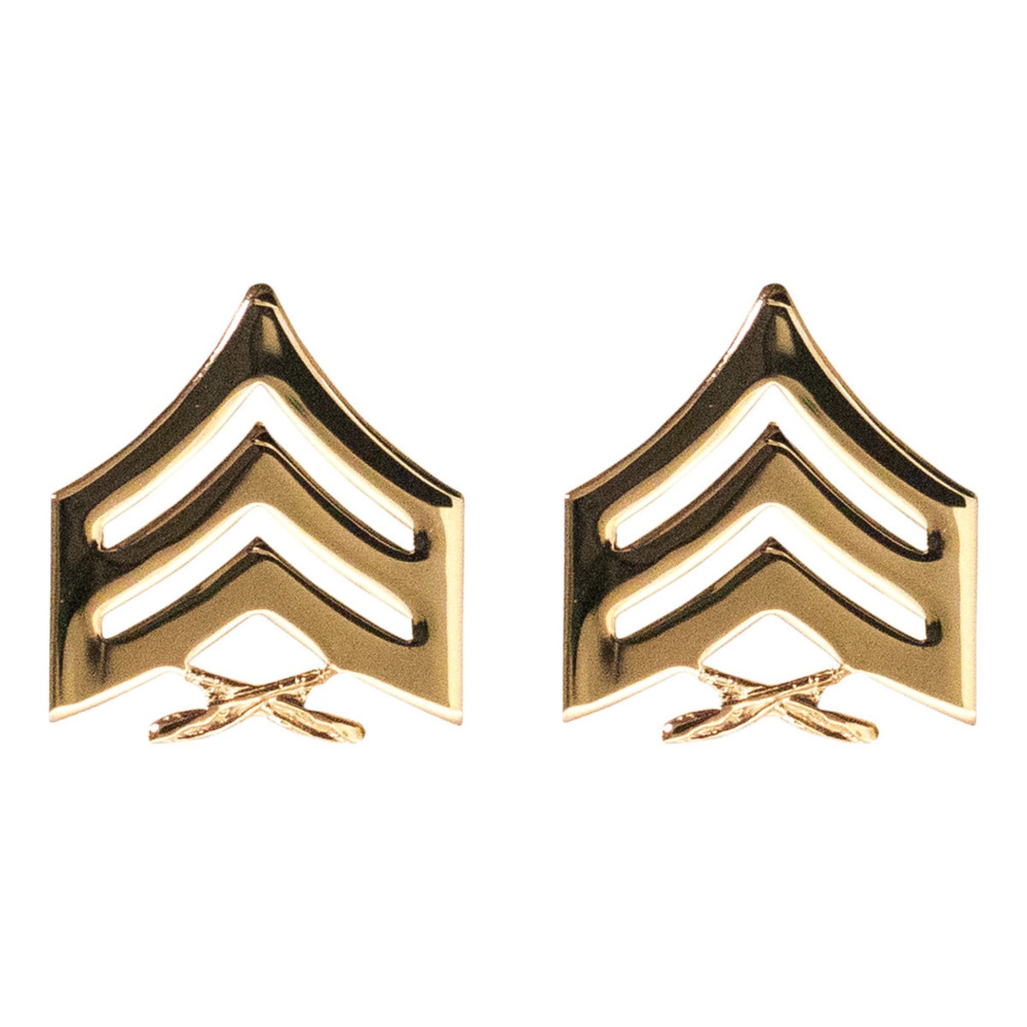 Usmc Chevron Gold Metal Sgt | Rank Insignia | Military - Shop Your Navy ...