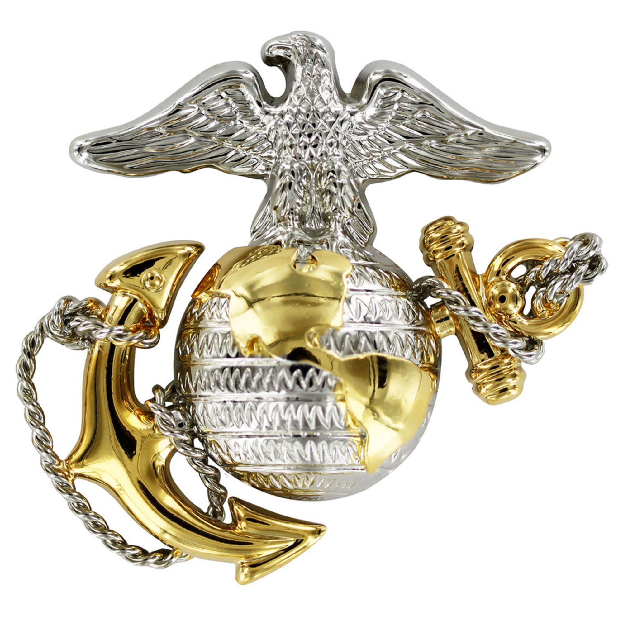 Usmc Cap Device Gold Silver Dress Officer | Cap Devices | Military ...