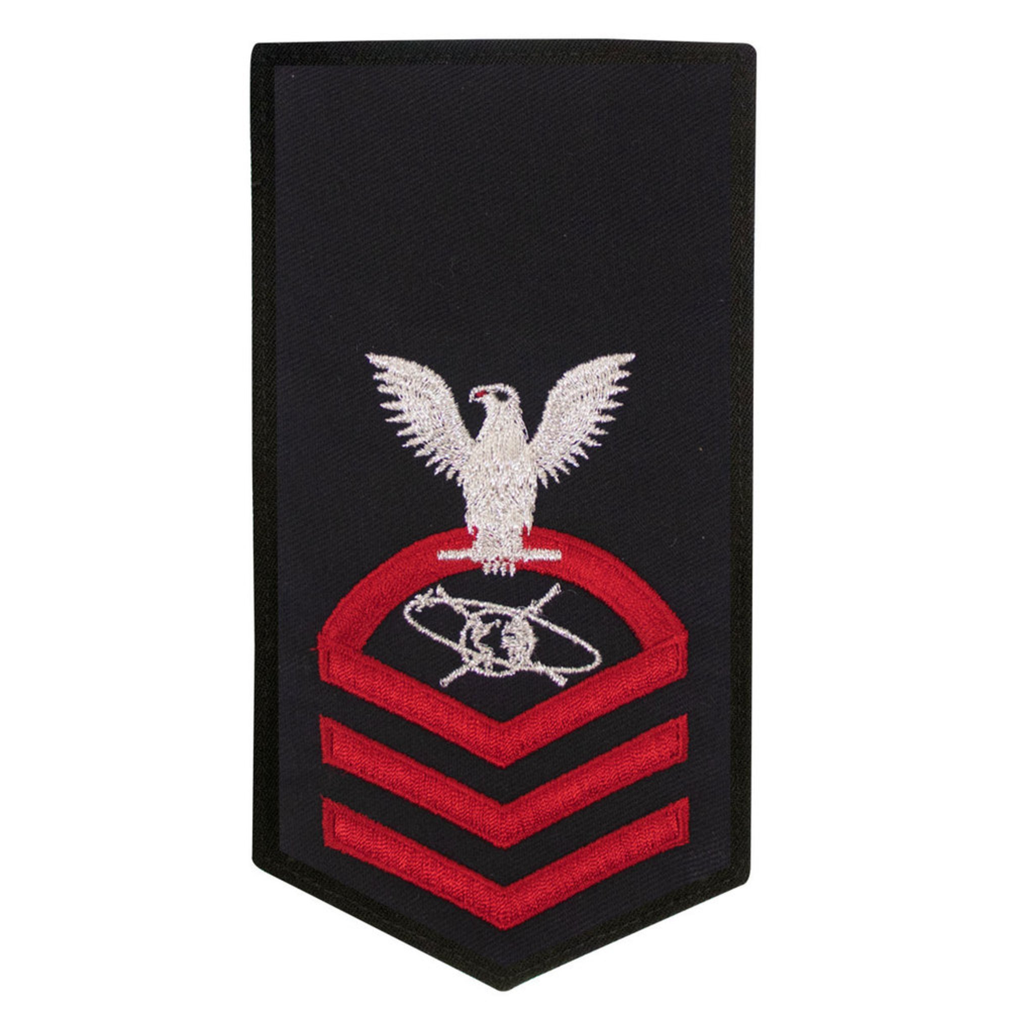 Women's E7 (mcc) Rating Badge In Standard Red On Blue Poly/wool For ...