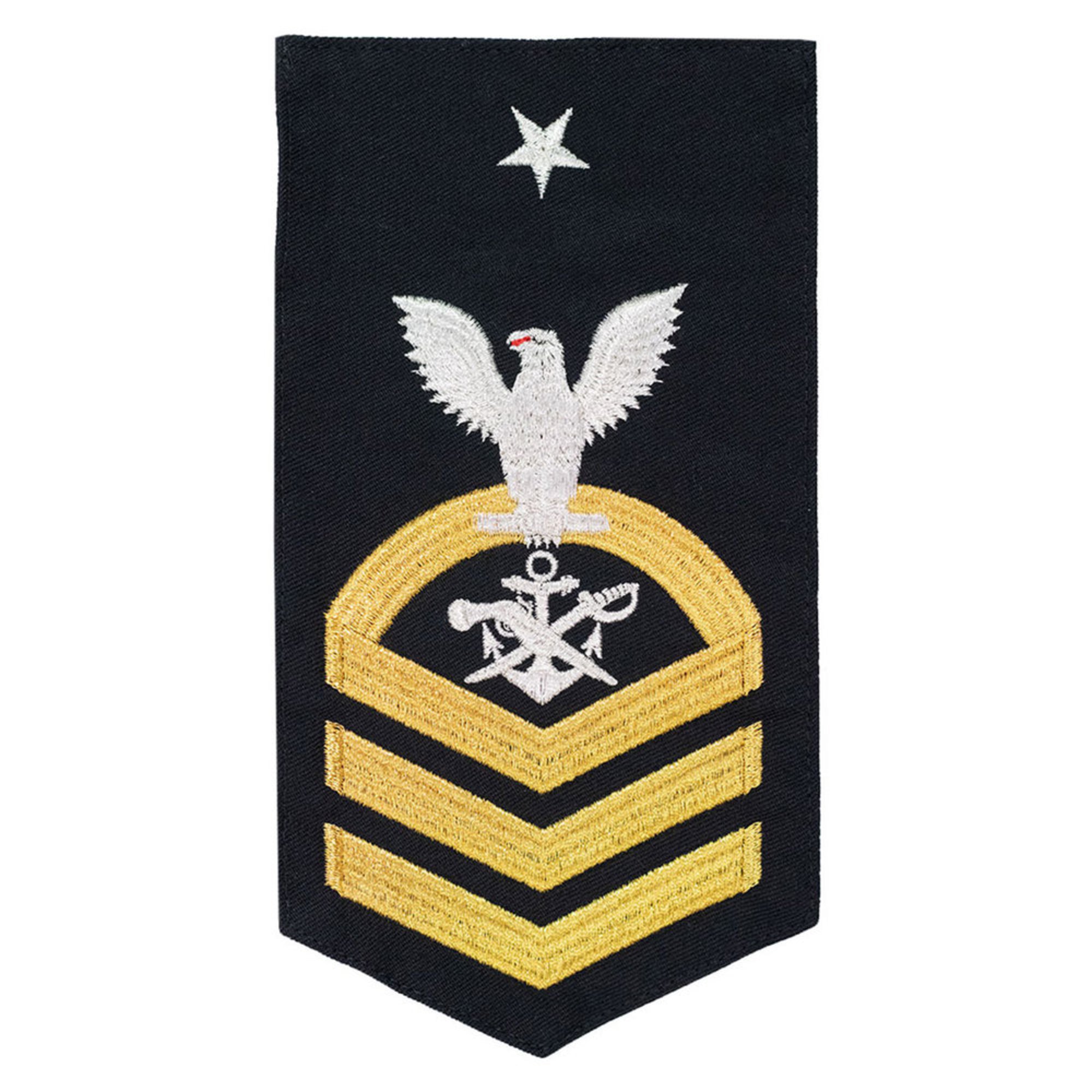 Men's E8 (sbcs) Rating Badge In Standard Gold On Blue Poly/wool For ...