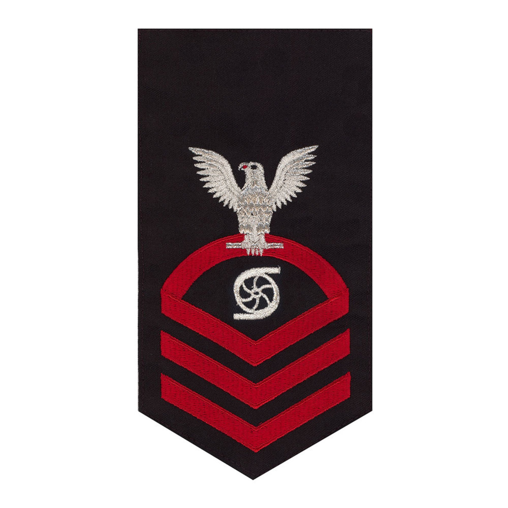 Men's E7 (gsc) Rating Badge In Standard Red On Blue Poly/wool For Gas ...