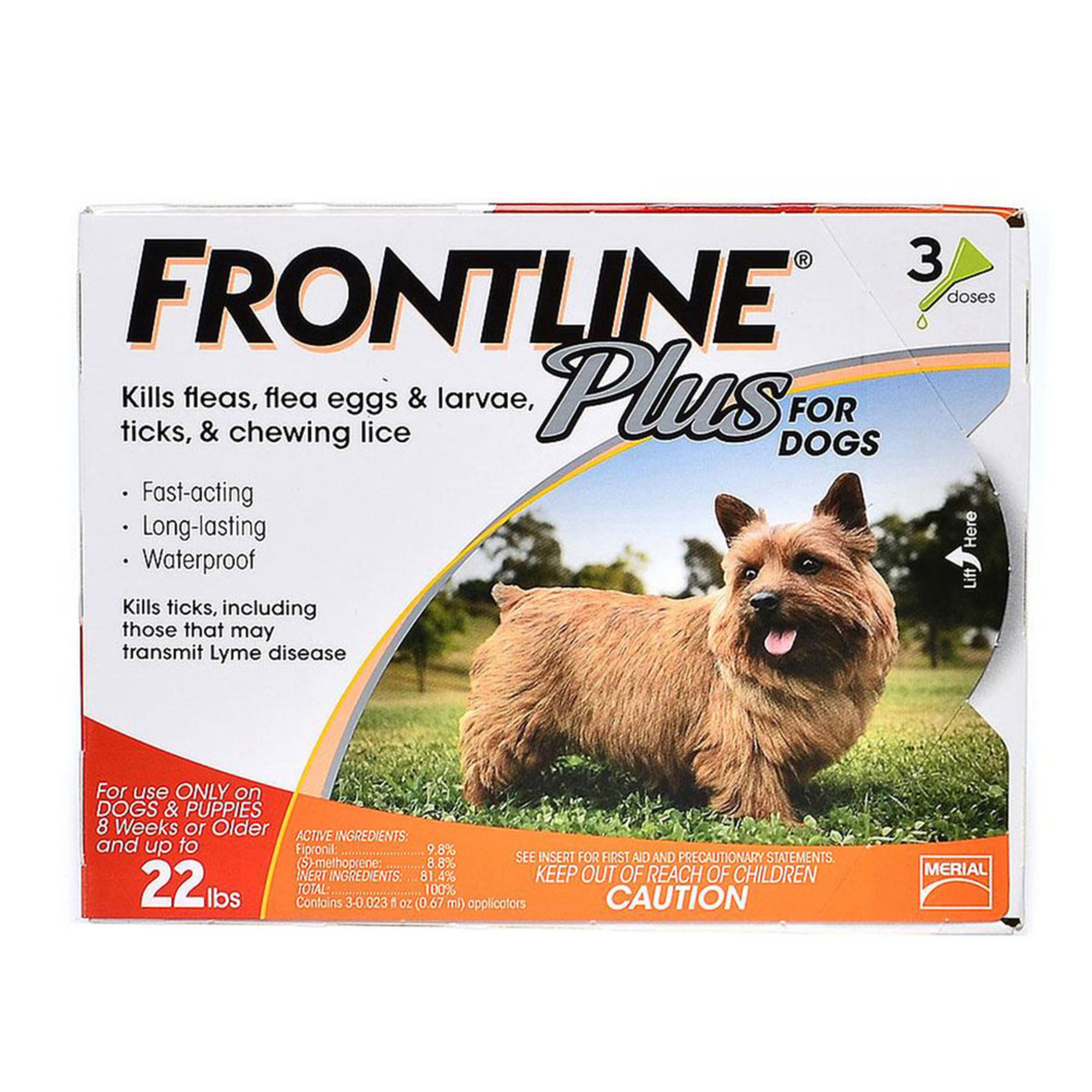 Frontline Plus For Dogs Flea And Tick 0-22 Lbs., 3 Pack | Spot & Oral ...