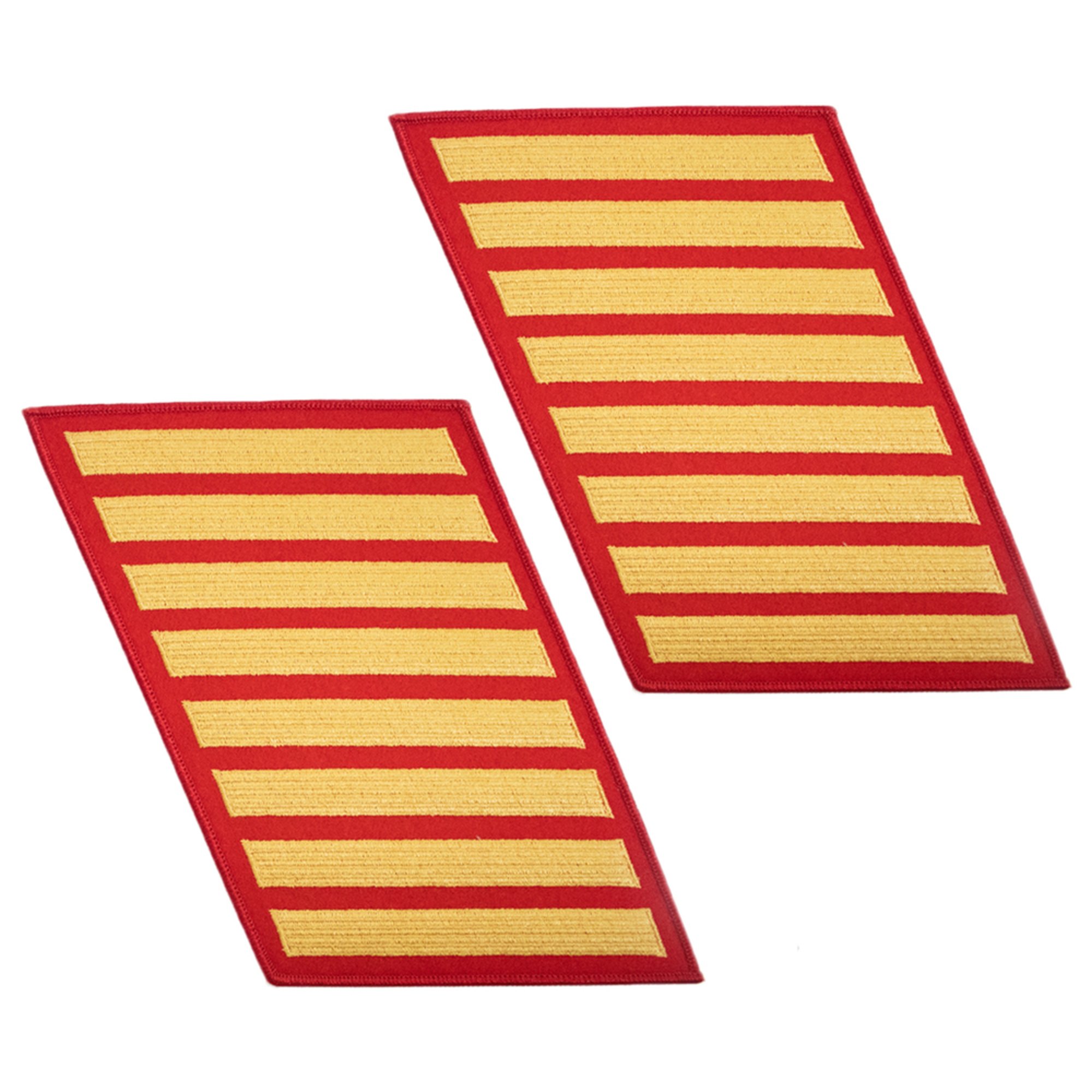 Usmc Men's Service Stripe Set 8 Gold On Red Merrowed | Rank Insignia ...