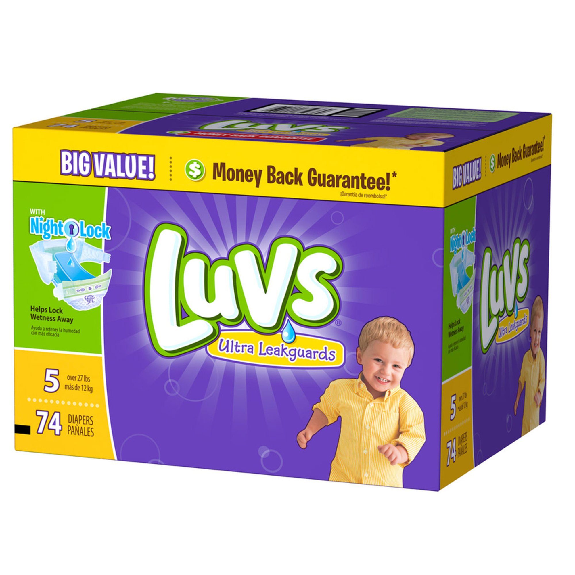 Luvs Ultra Leakguard Size 5 Diapers, 74-count | Disposable Diapers ...