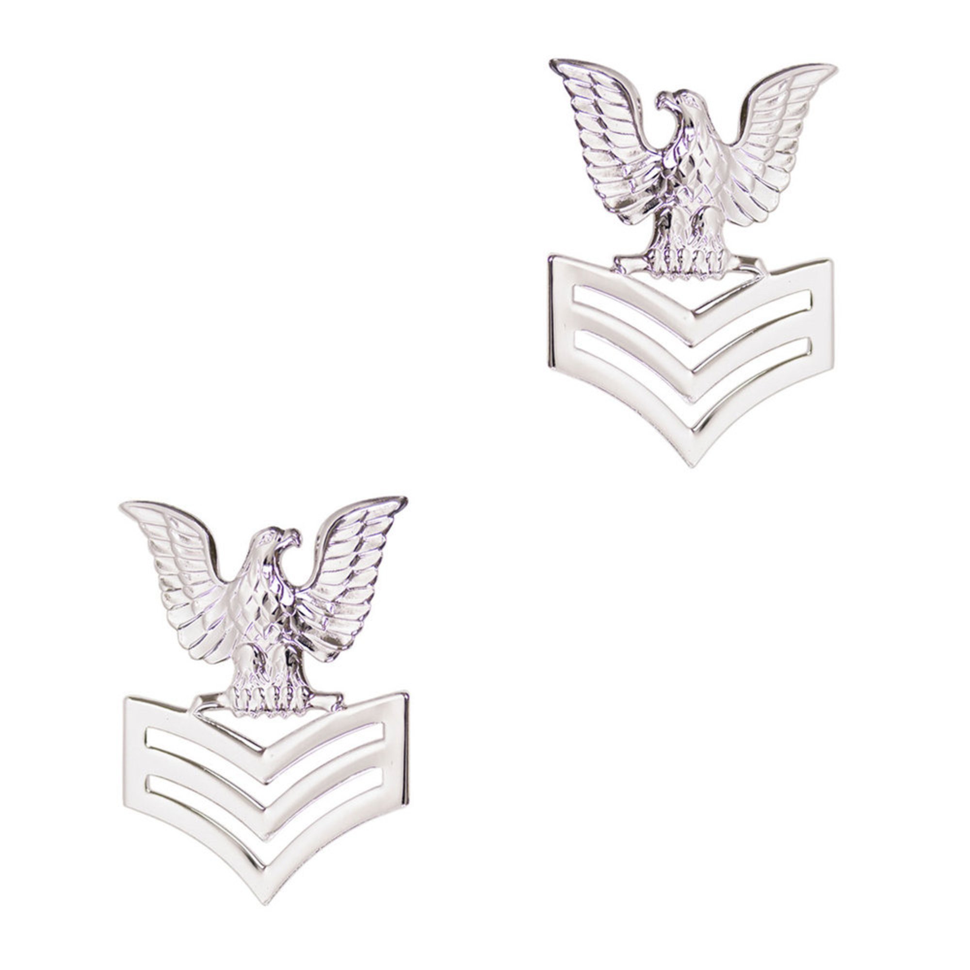 Collar Device For Service Uniform Silver E6 | Collar Devices | Military ...