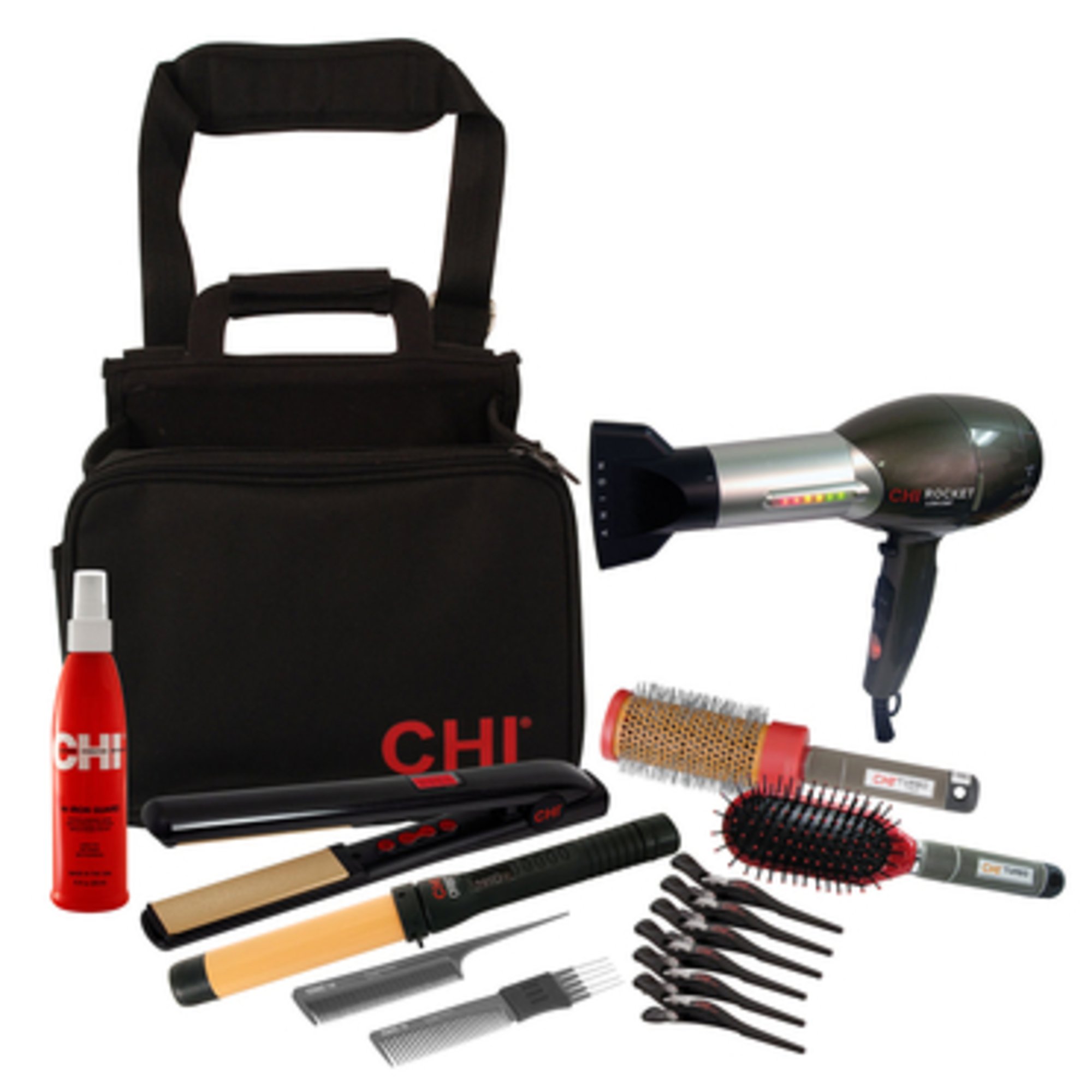 Chi Tool Caddy Collection With G2 Iron, Orbit 1" Curl Stick And Rochet ...