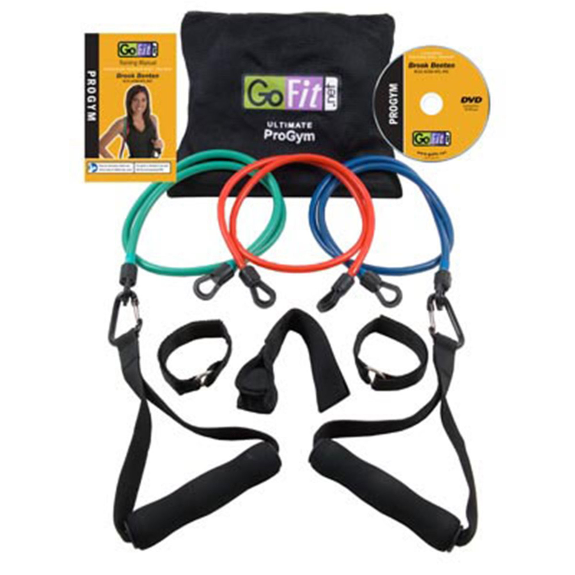 Gofit Ultimate Progym - 3 Tubes, 2 Handles, 2 Leg Straps, Dvd & Carry ...