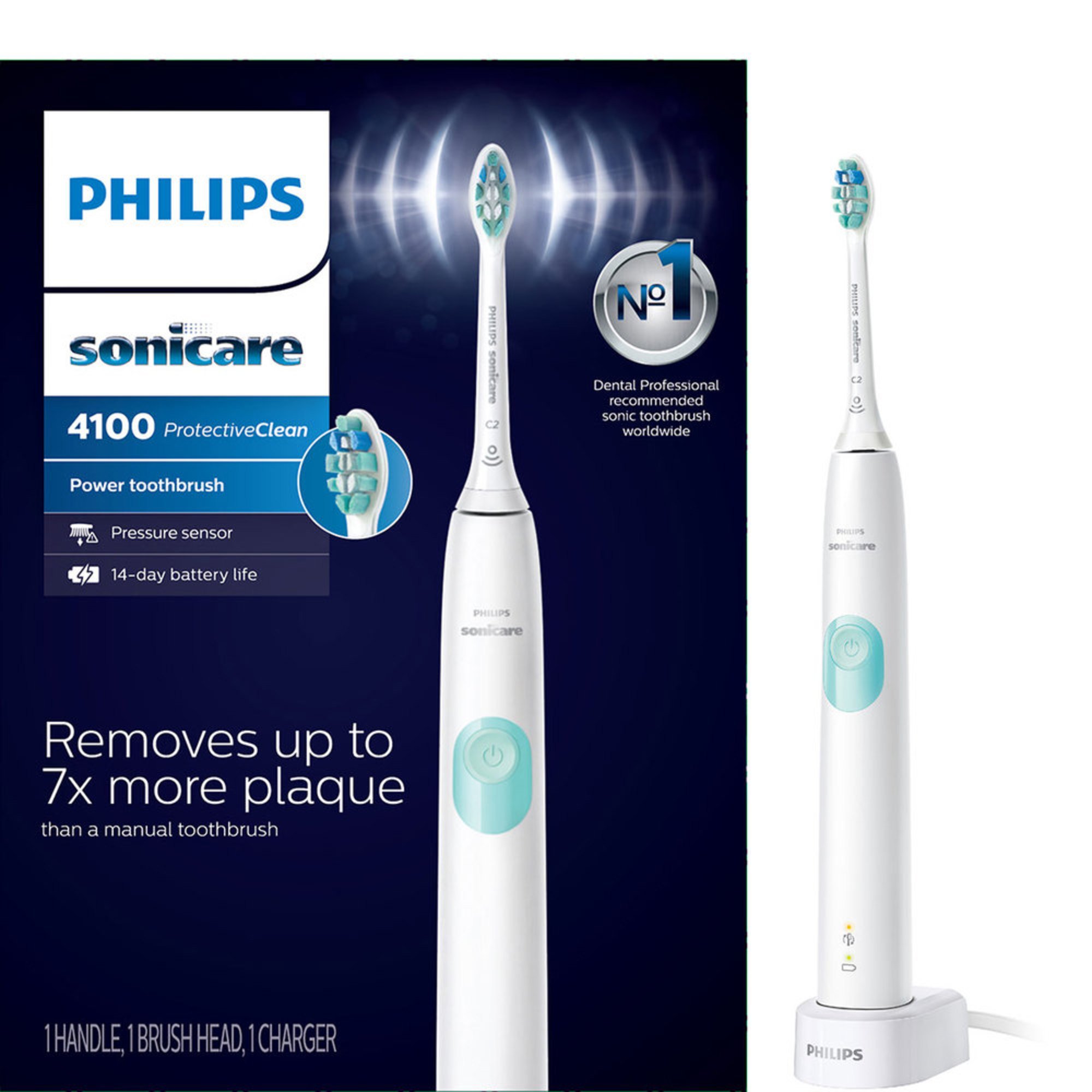 Philips Sonicare 4100 Rechargeable Electric Toothbrush | Oral Care ...